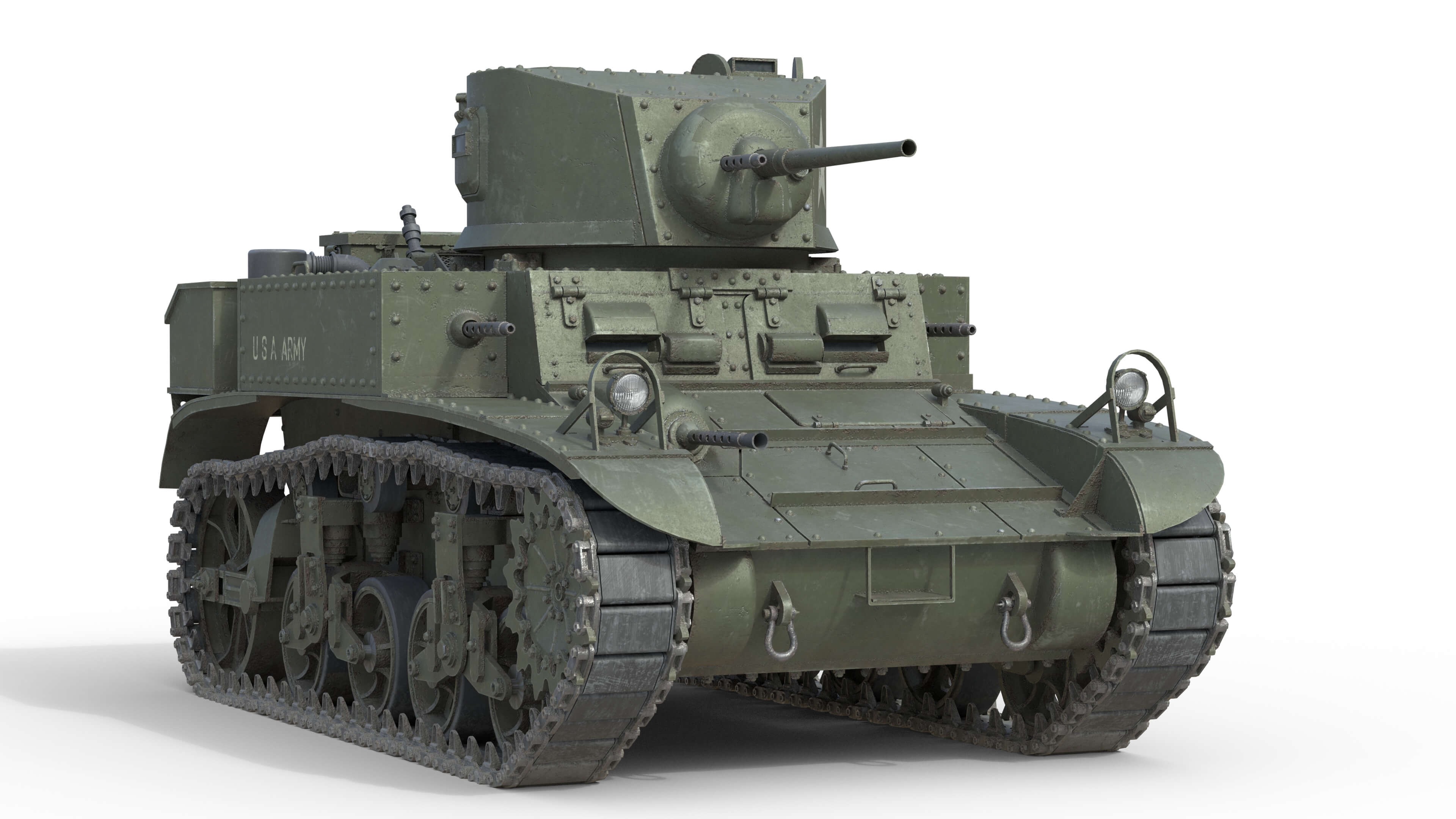 M3 Struat Tank - 3D Model by 3dstudio
