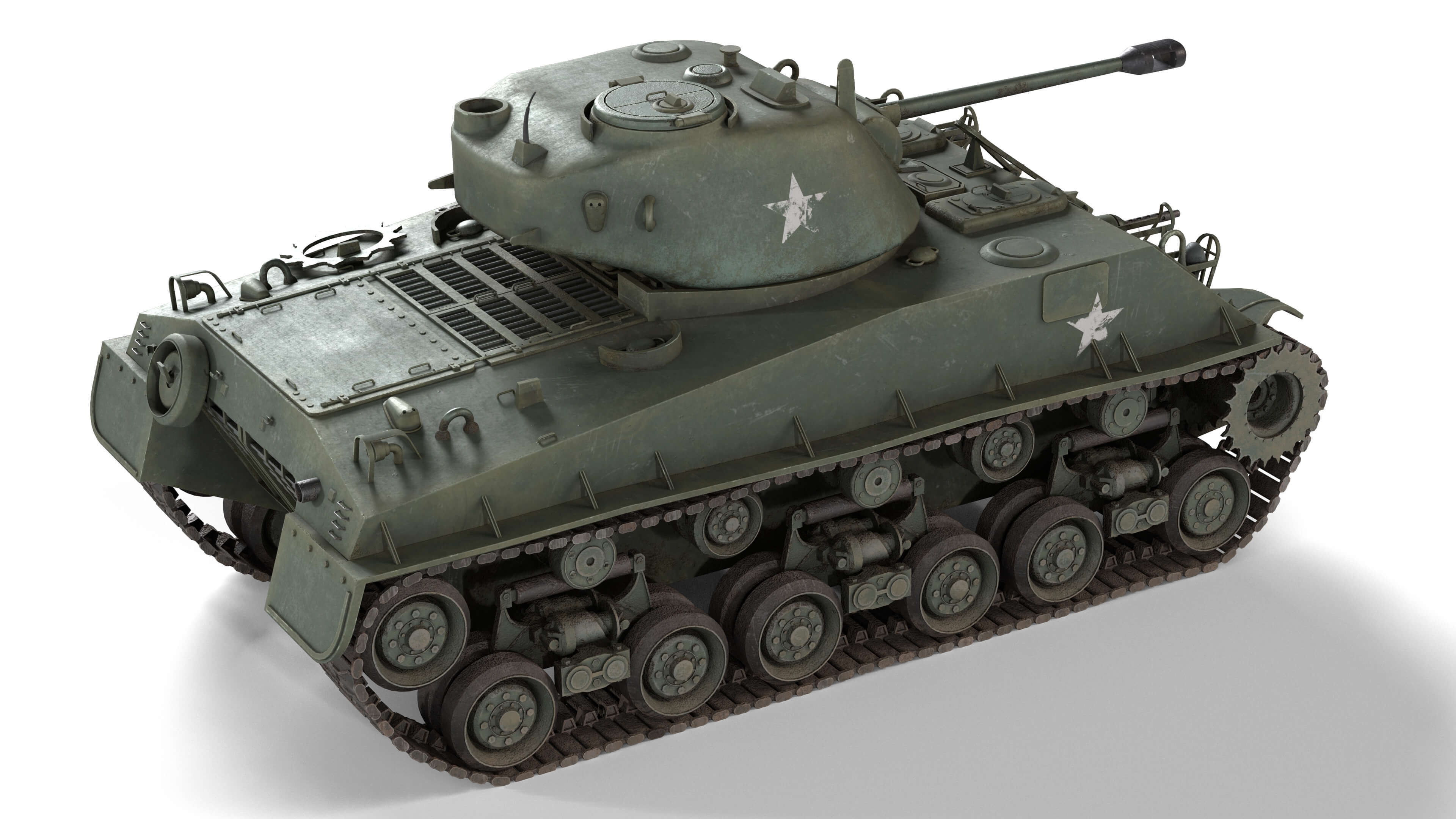 M4 Sherman Tank - 3D Model by 3dstudio