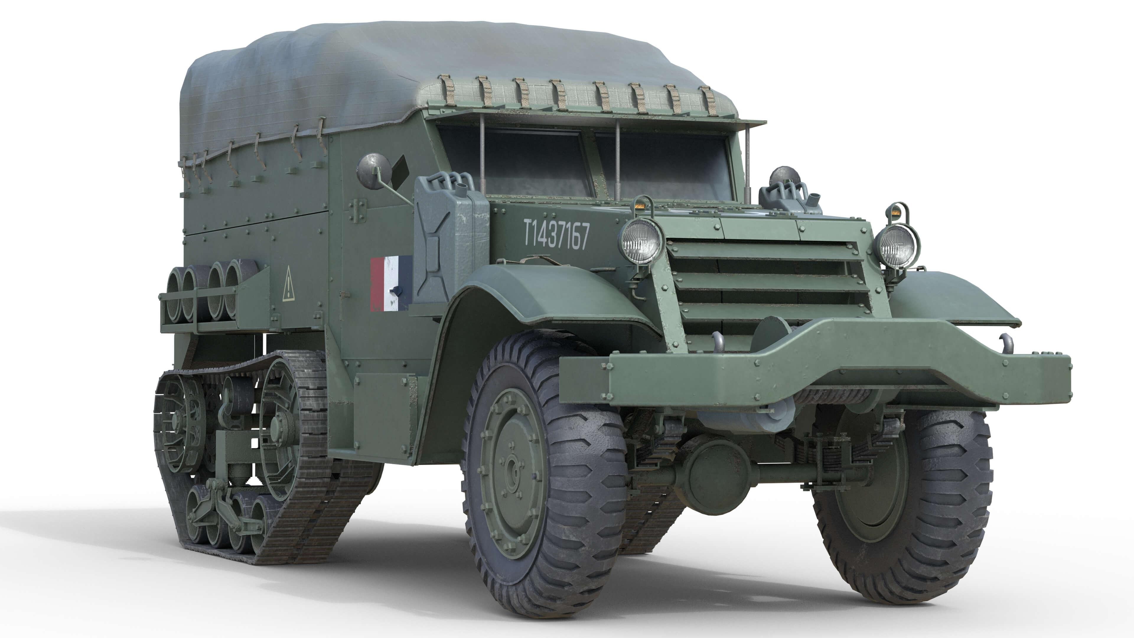 M5 Half-Track Carrier 3D Model by 3dstudio