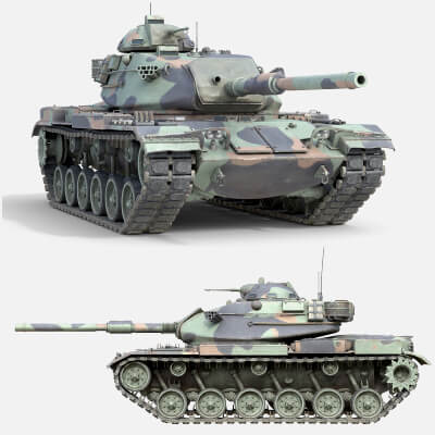 M60 Battle Tank - 3D Model by 3dstudio