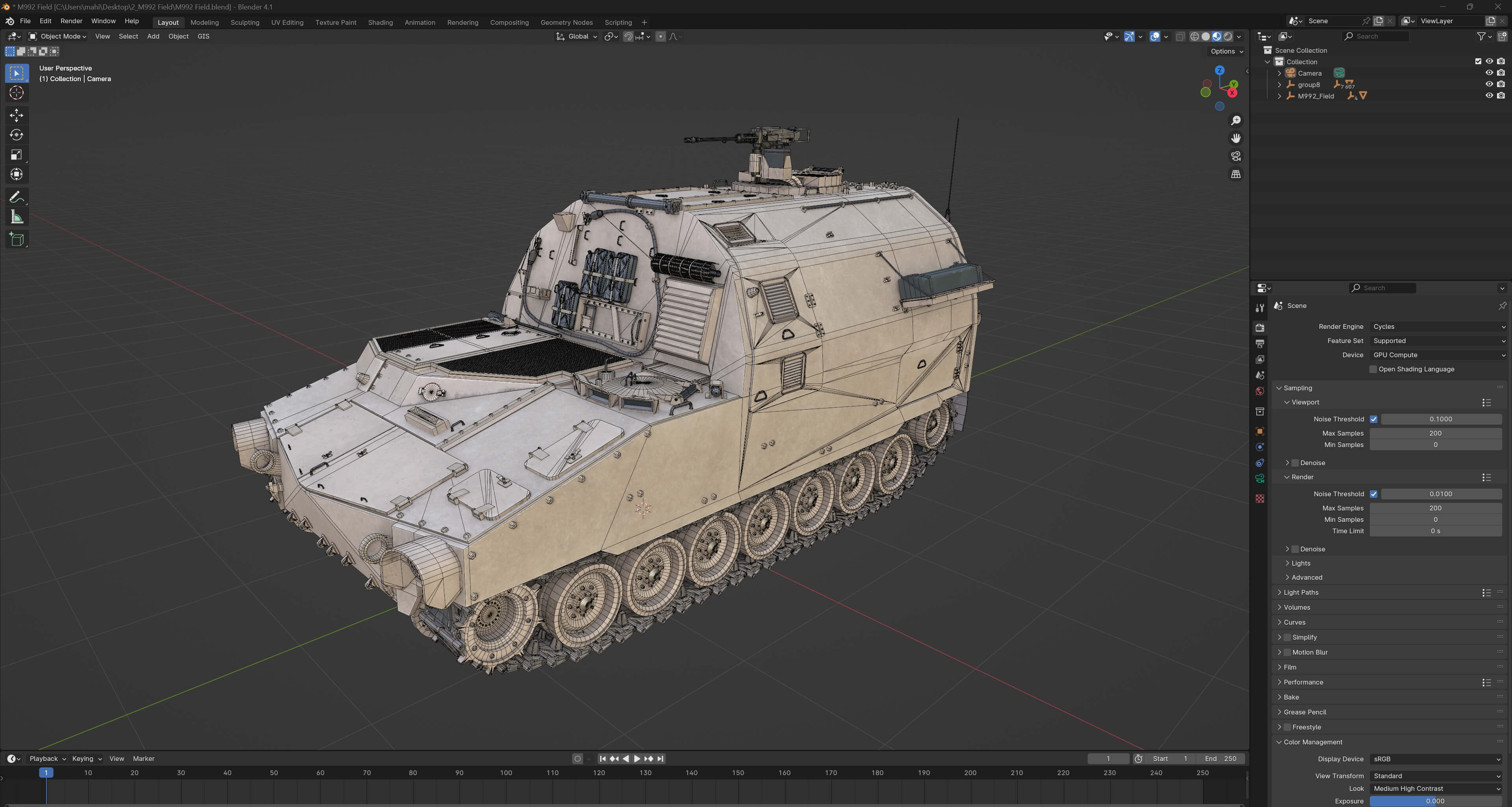 M992 Field Tank - 3D Model by 3dstudio