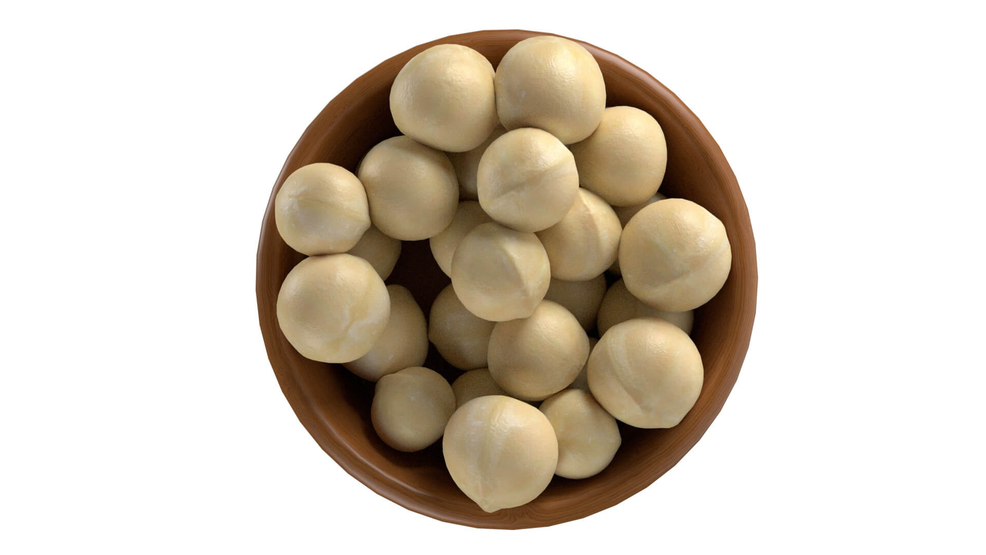 Macadamia Nut Kernel Bowl - 3D Model by 3dstudio