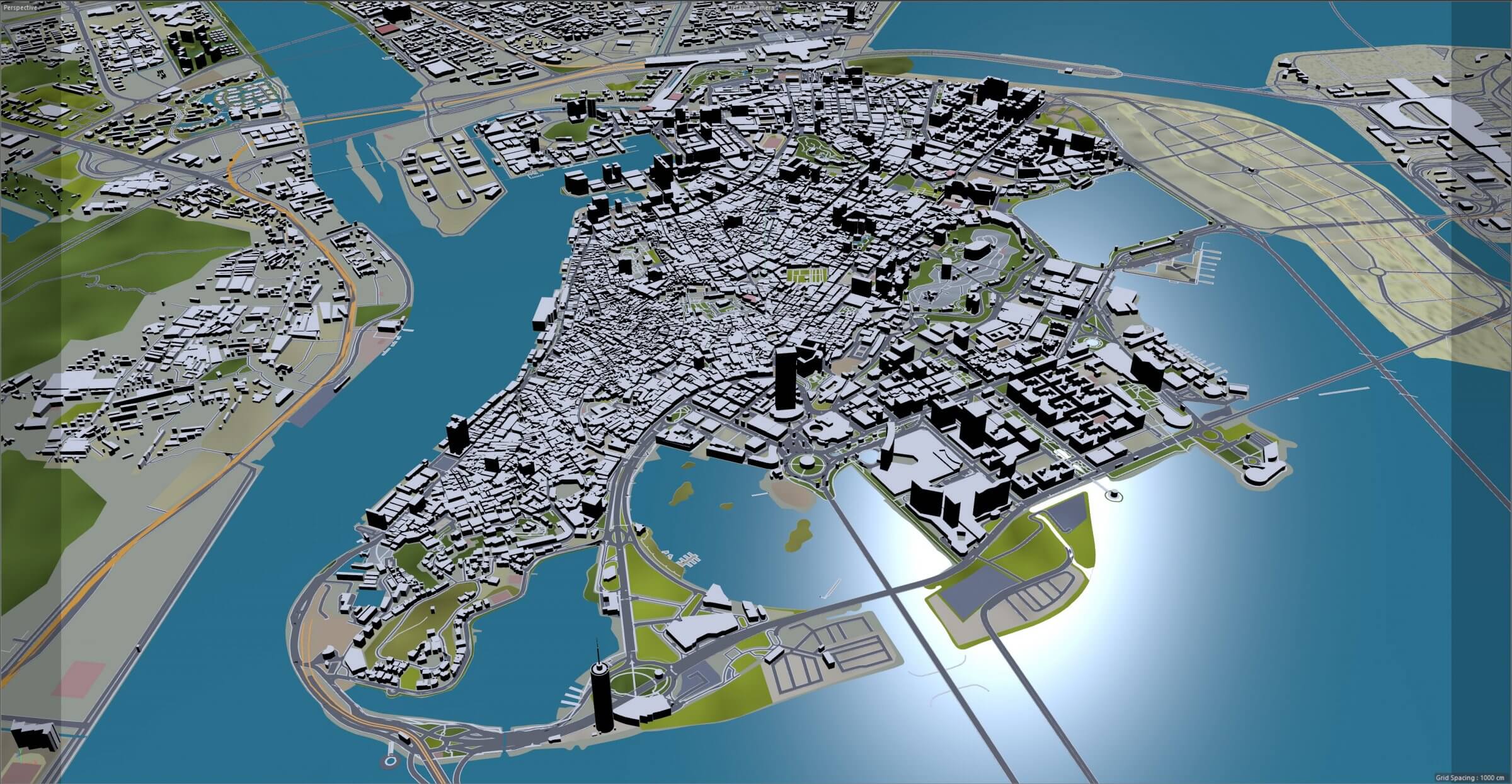 Macau, China 30km AI - 3D Model by 3dstudio