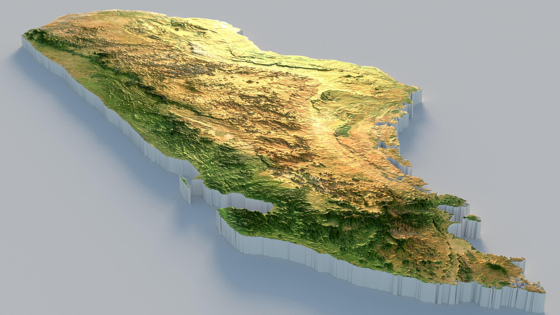 Madagascar Madagasikara Terrain Map - 3D Model by 3dstudio