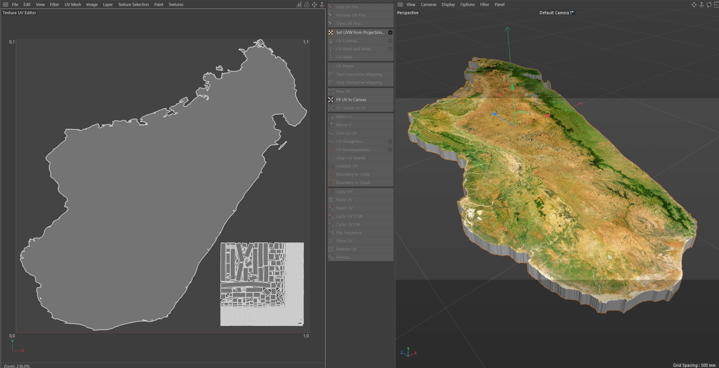 Madagascar Madagasikara Terrain Map - 3D Model by 3dstudio
