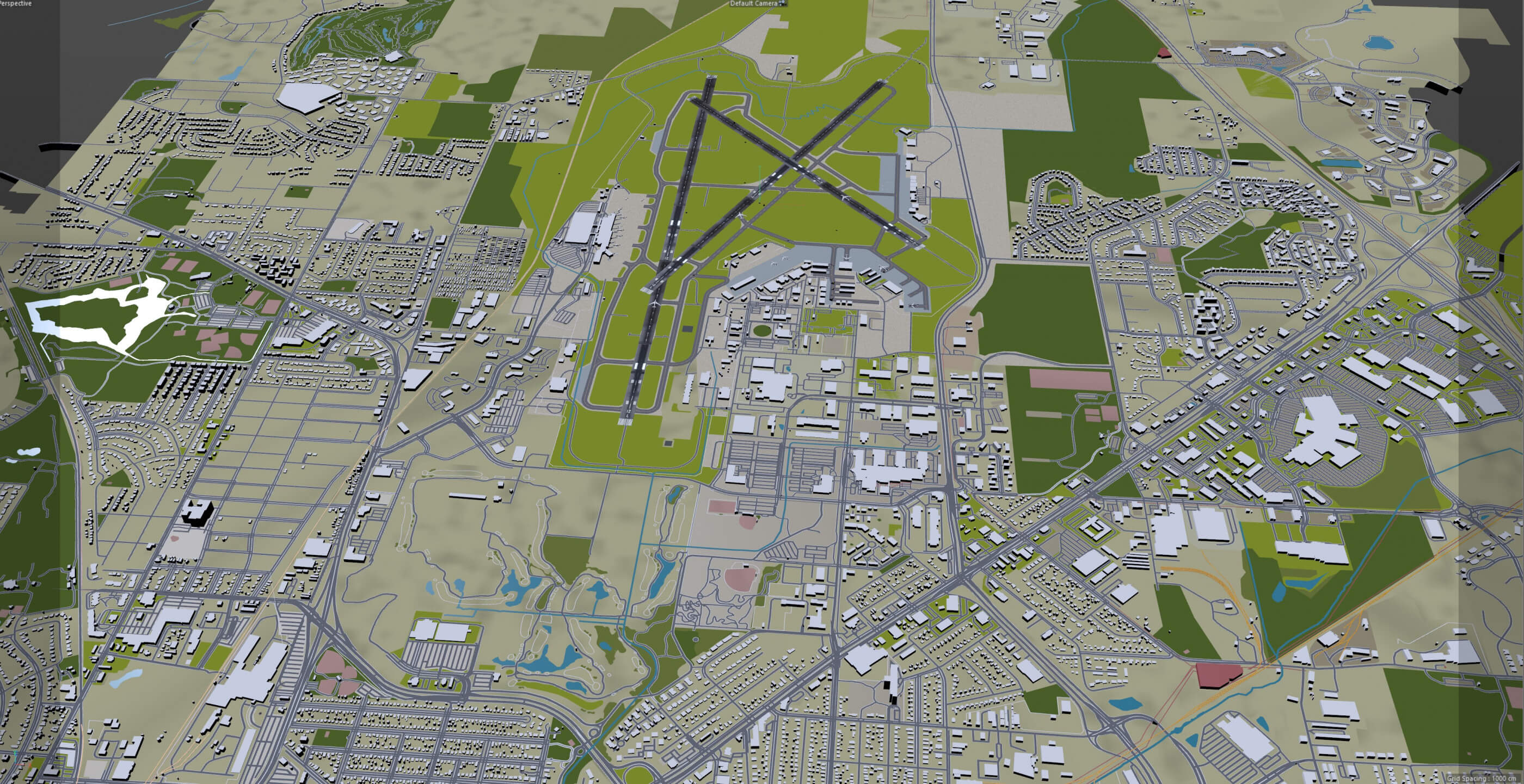 Madison Dane County Airport - 3D Model by 3dstudio