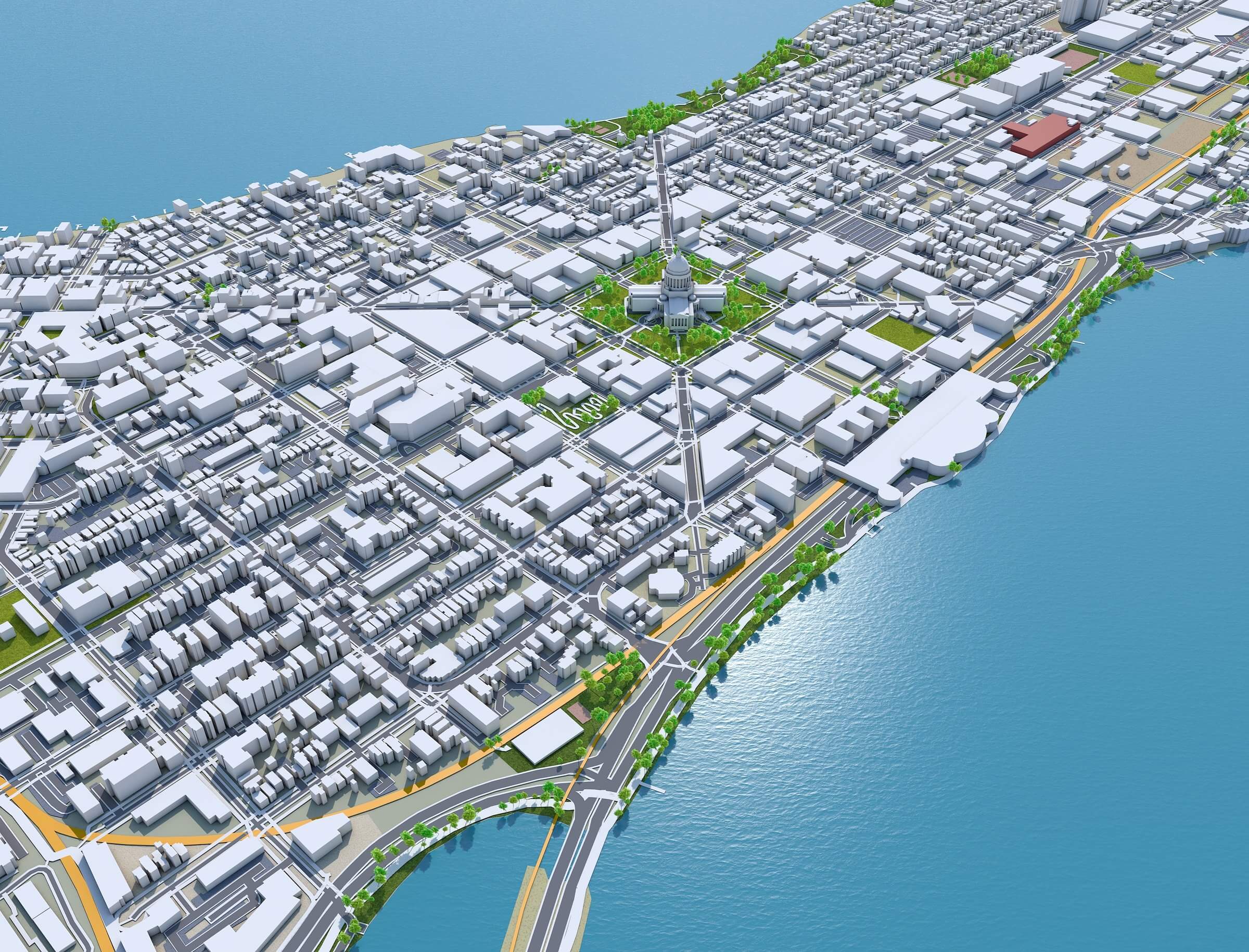 Madison, Wisconsin 60km - 3D Model by 3dstudio