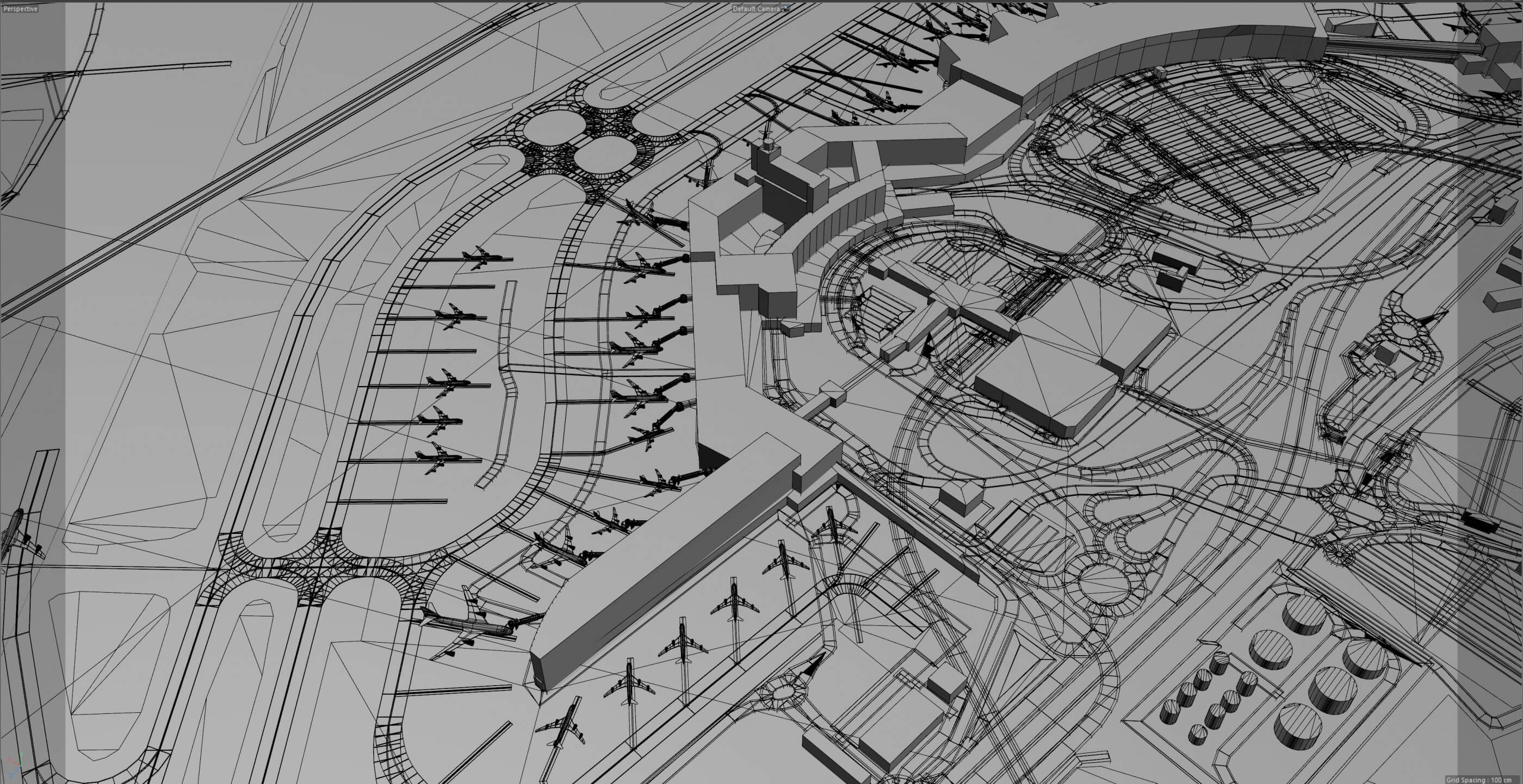 Madrid Airport - 3D Model by 3dstudio