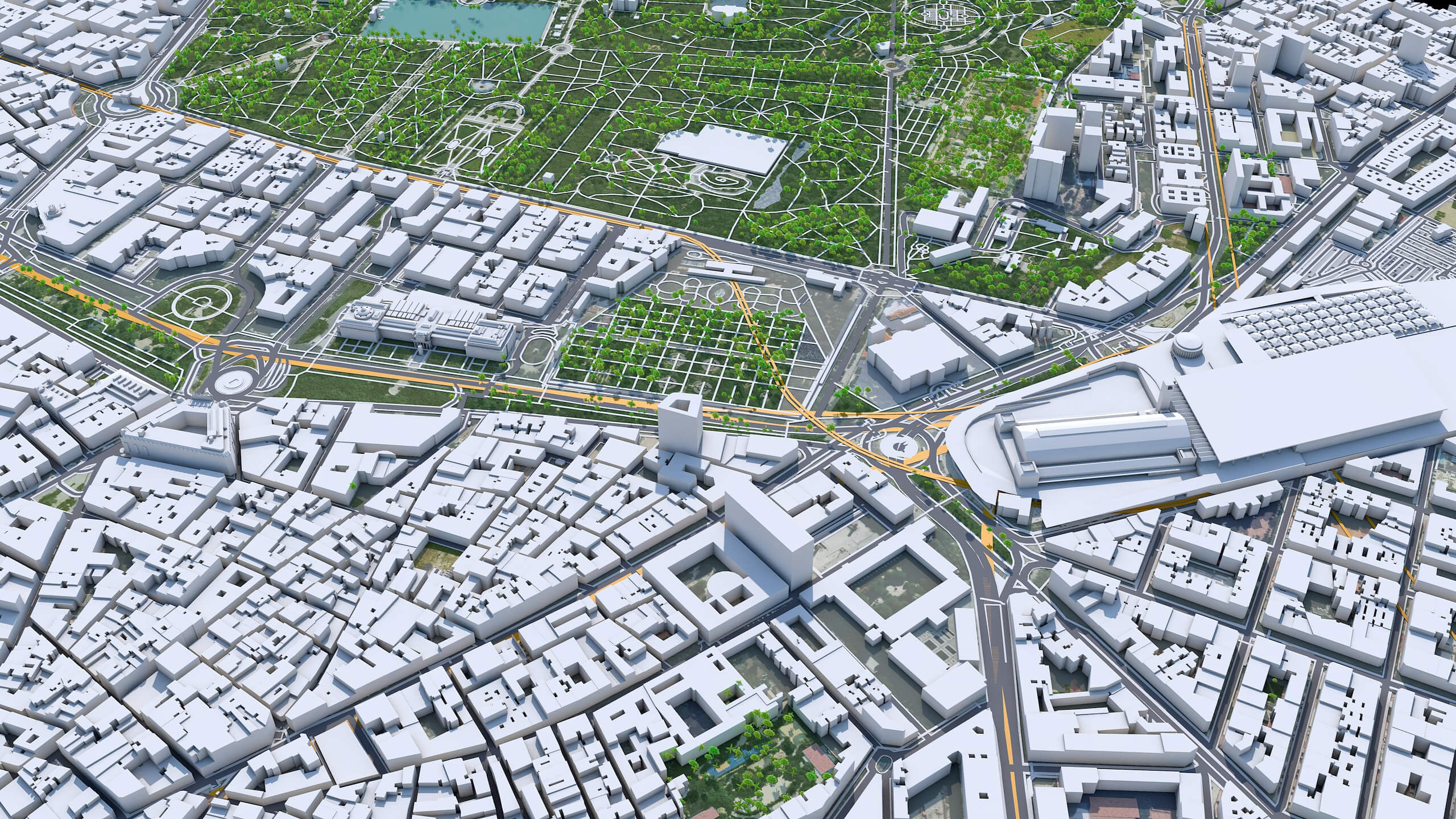 Madrid Downtown City Spain 6km - 3D Model by 3dstudio