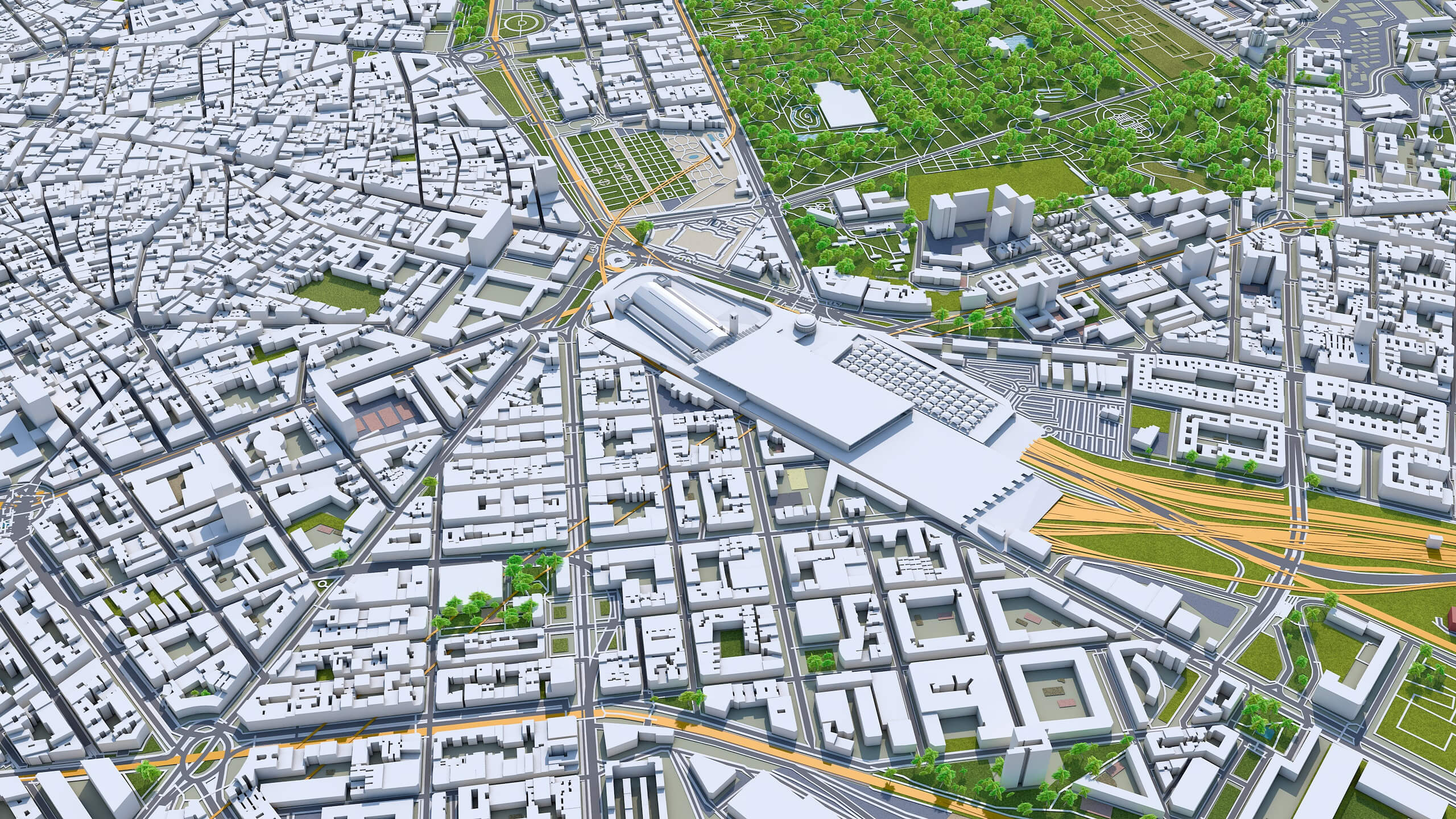 Madrid City Spain 80km - 3D Model by 3dstudio