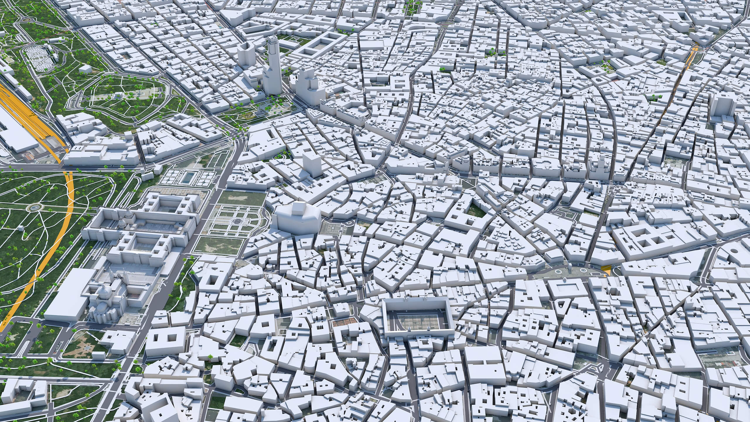 Madrid City Spain 80km - 3D Model by 3dstudio