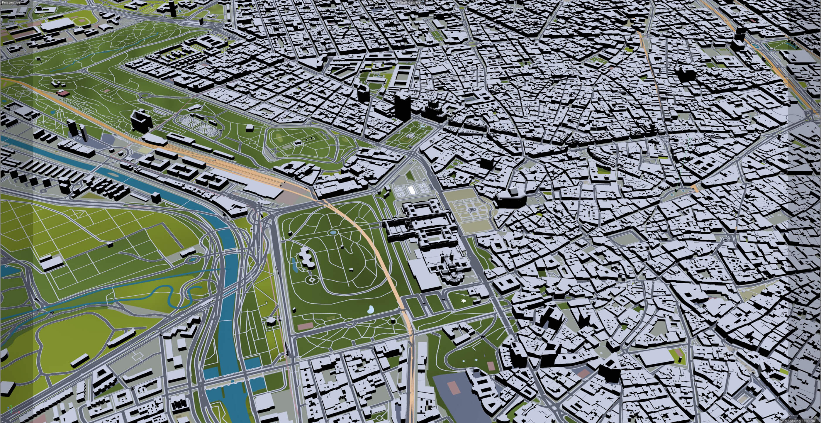 Madrid City Spain 80km - 3D Model by 3dstudio