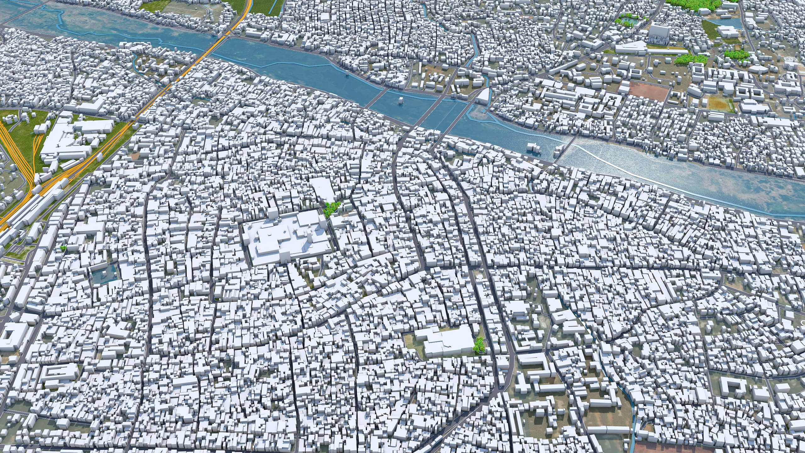 Madurai City Tamil Nadu India 3D Model 25km by 3dstudio