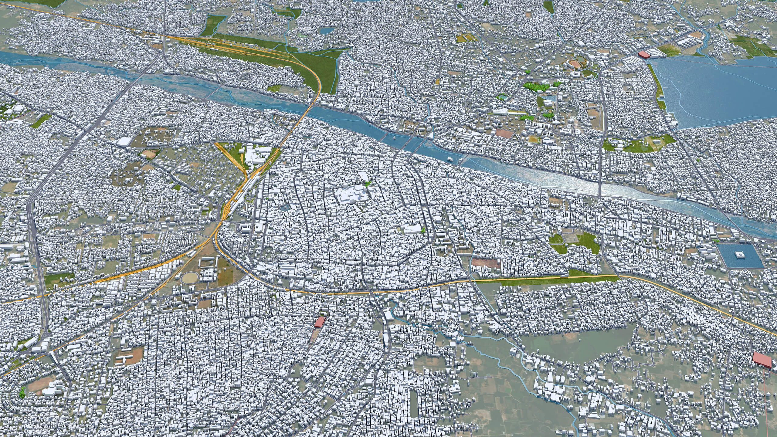 Madurai City Tamil Nadu India 3D Model 25km by 3dstudio