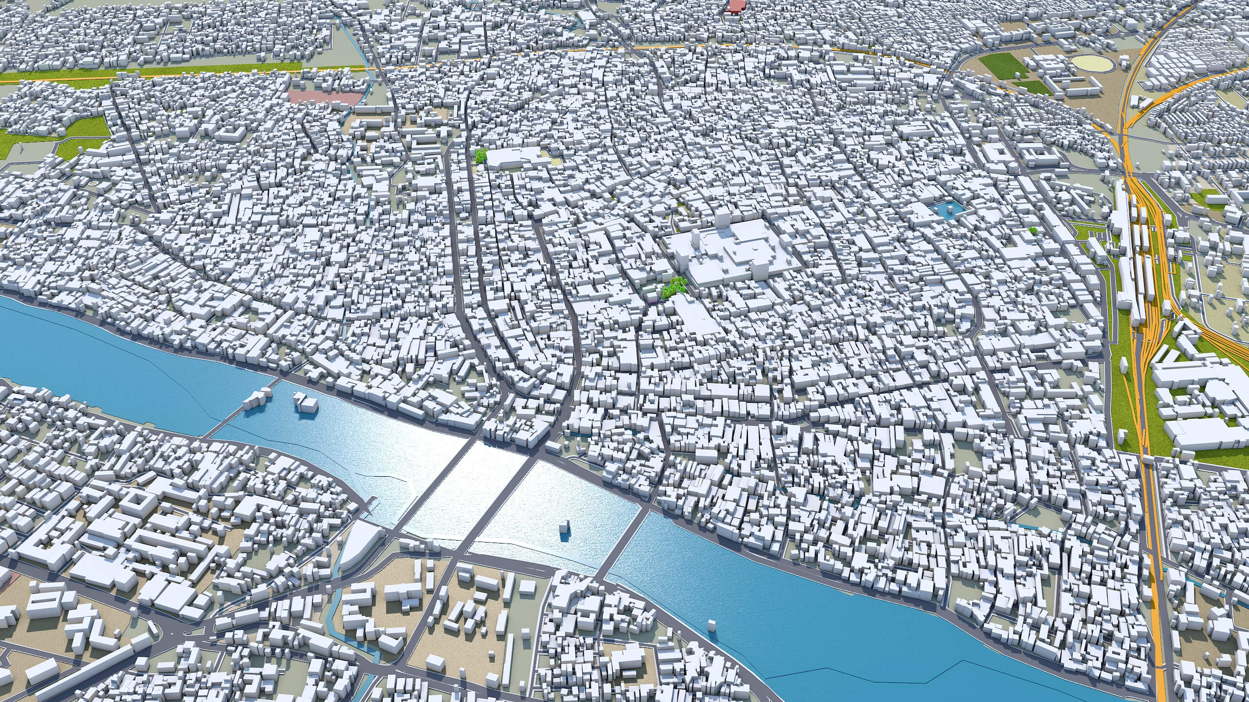 Madurai City Tamil Nadu India 3D Model 25km by 3dstudio