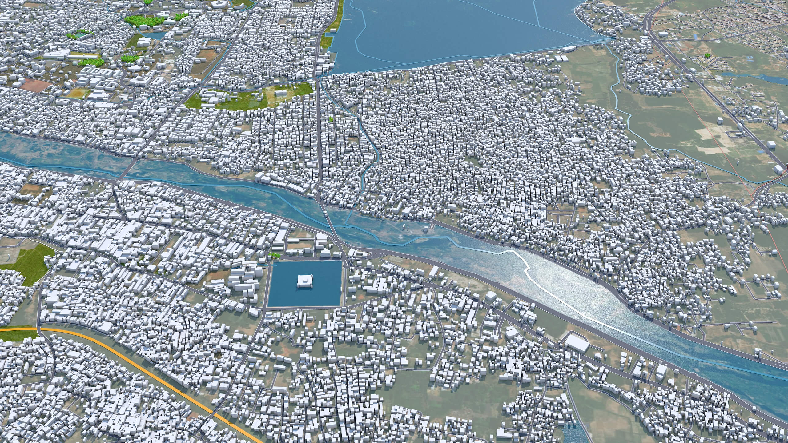 Madurai City Tamil Nadu India 3D Model 25km by 3dstudio