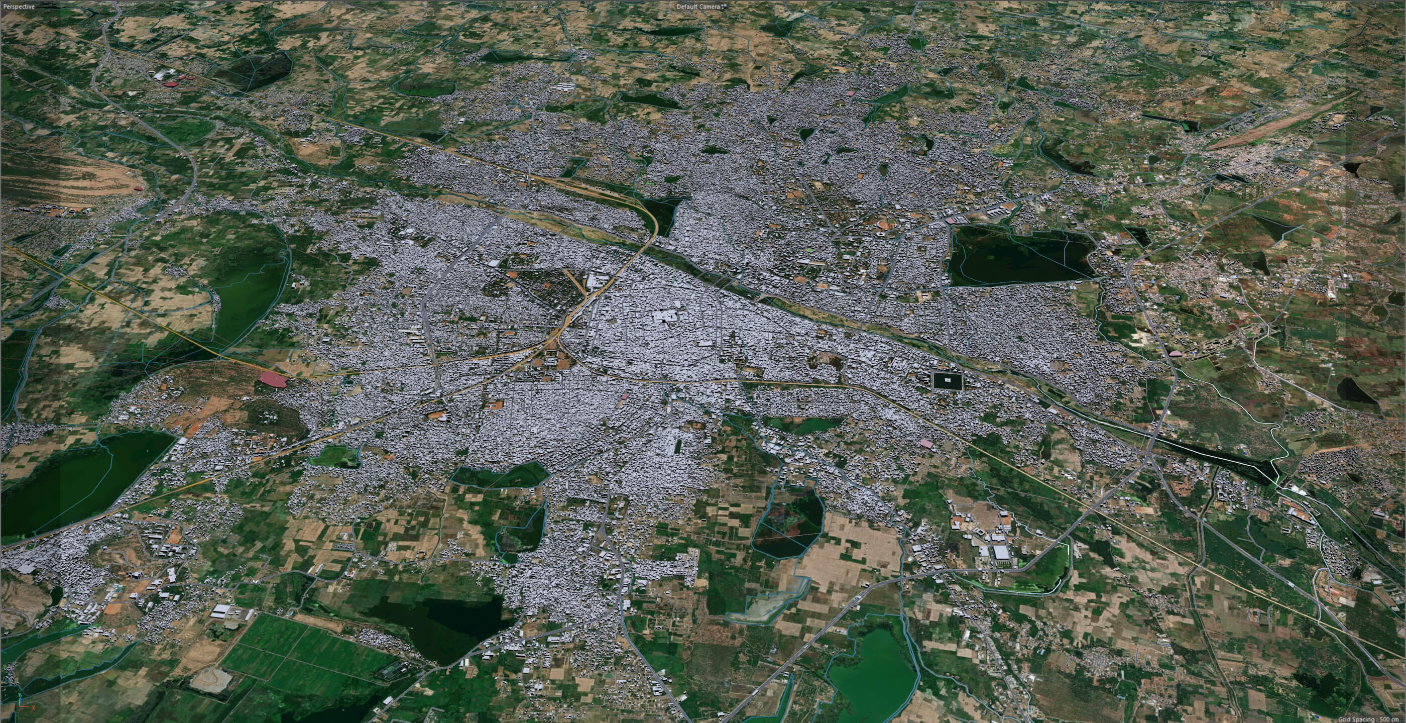 Madurai City Tamil Nadu India 3D Model 25km by 3dstudio