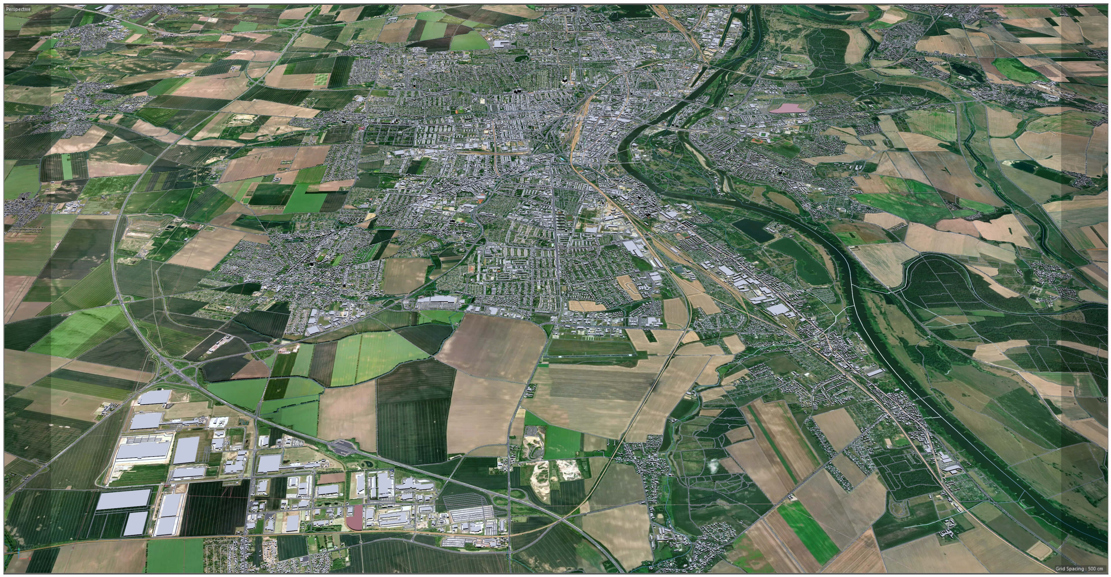 Magdeburg City Germany 3D Model 40km by 3dstudio