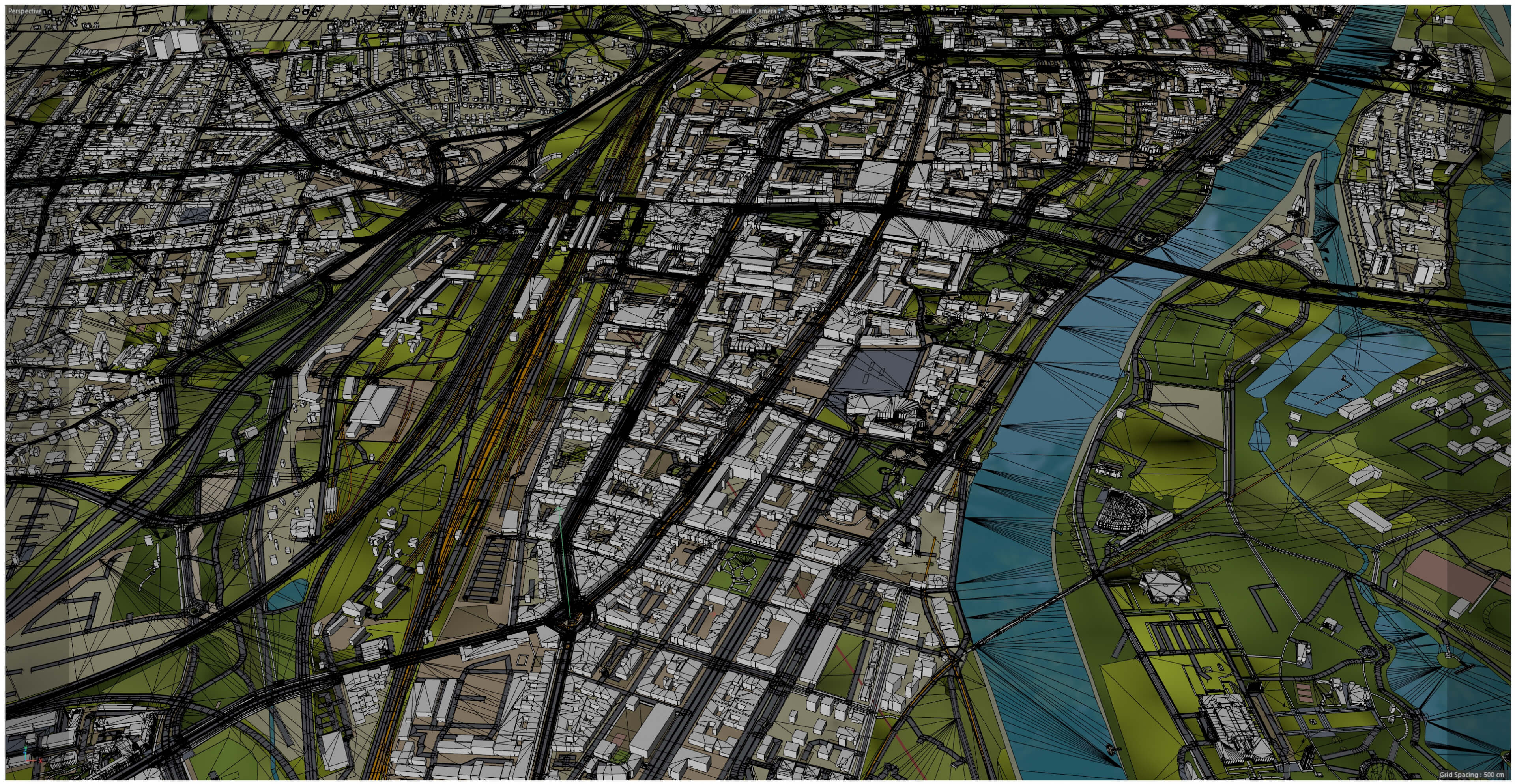 Magdeburg City Germany 3D Model 40km by 3dstudio