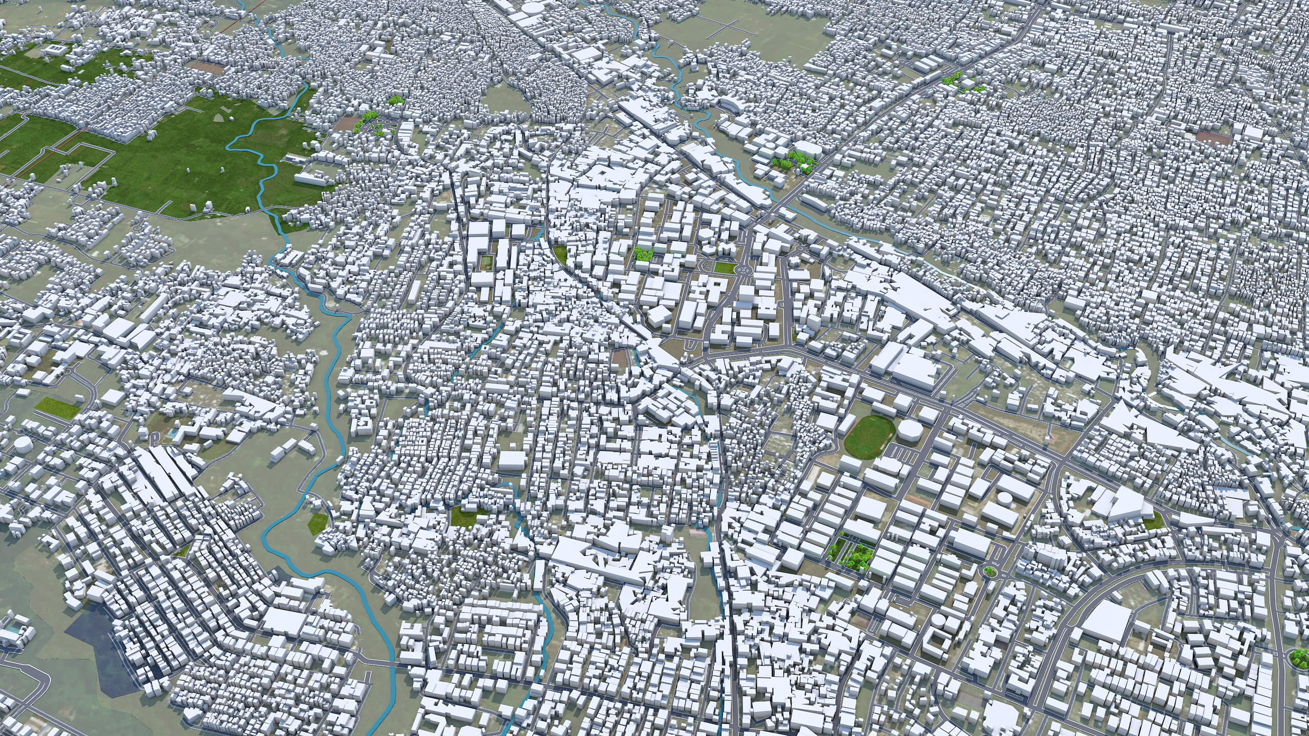 Malang East Java City Indonesia 3D Model 20km by 3dstudio