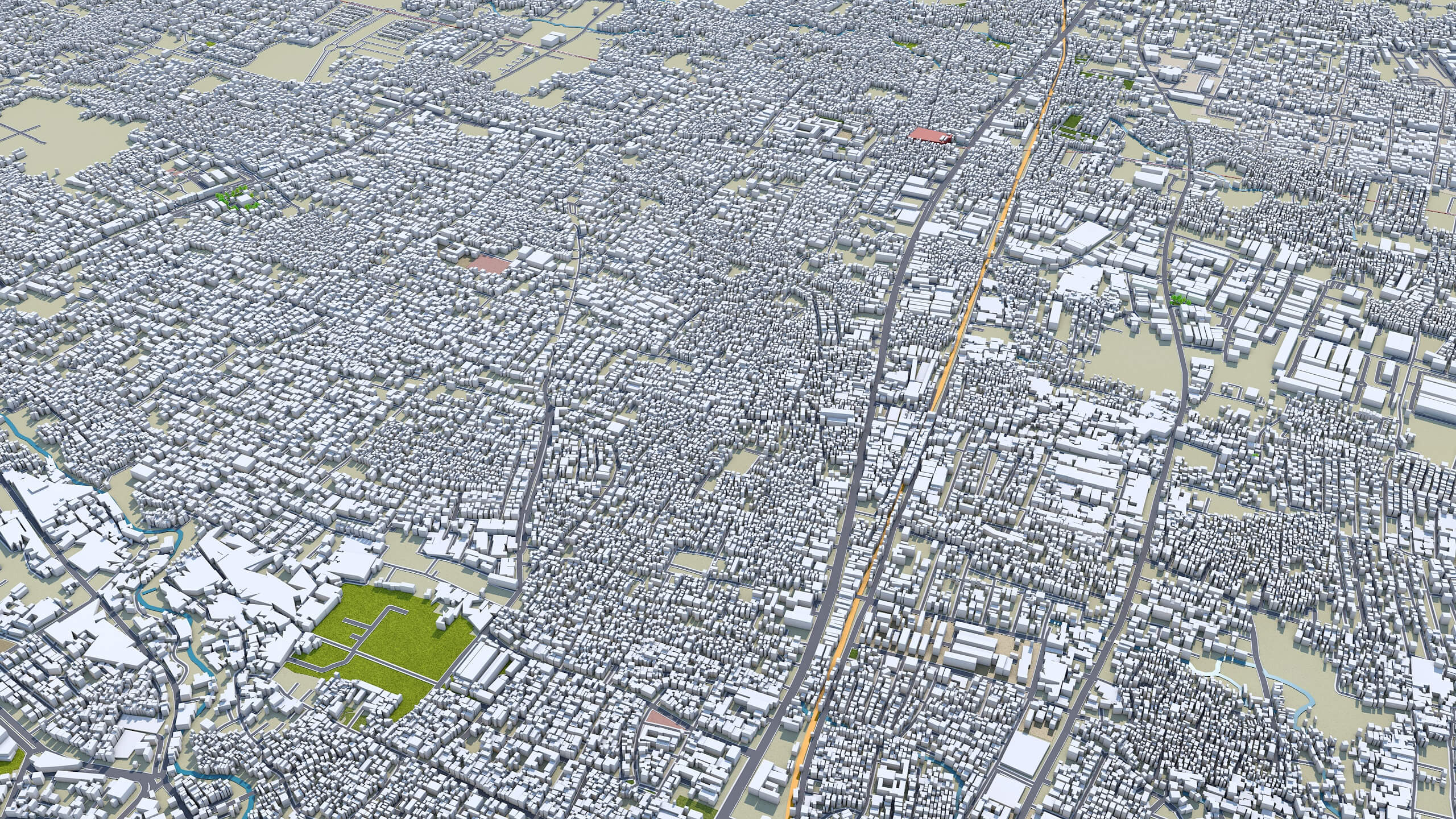 Malang East Java City Indonesia 3D Model 20km by 3dstudio