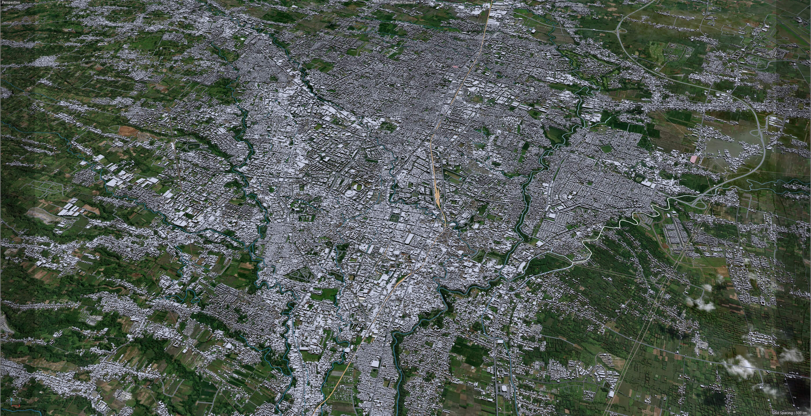 Malang East Java City Indonesia 3D Model 20km by 3dstudio