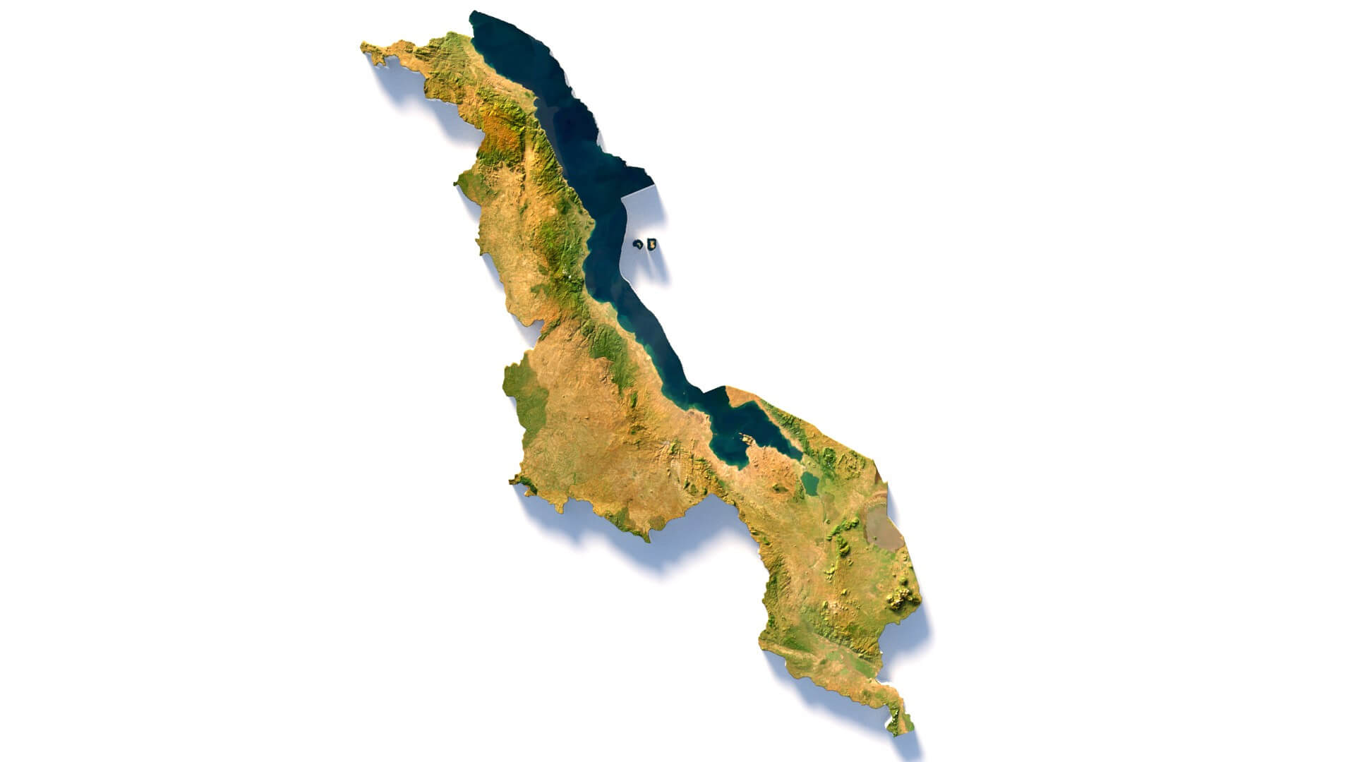 Malawi Terrain Map - 3D Model by 3dstudio