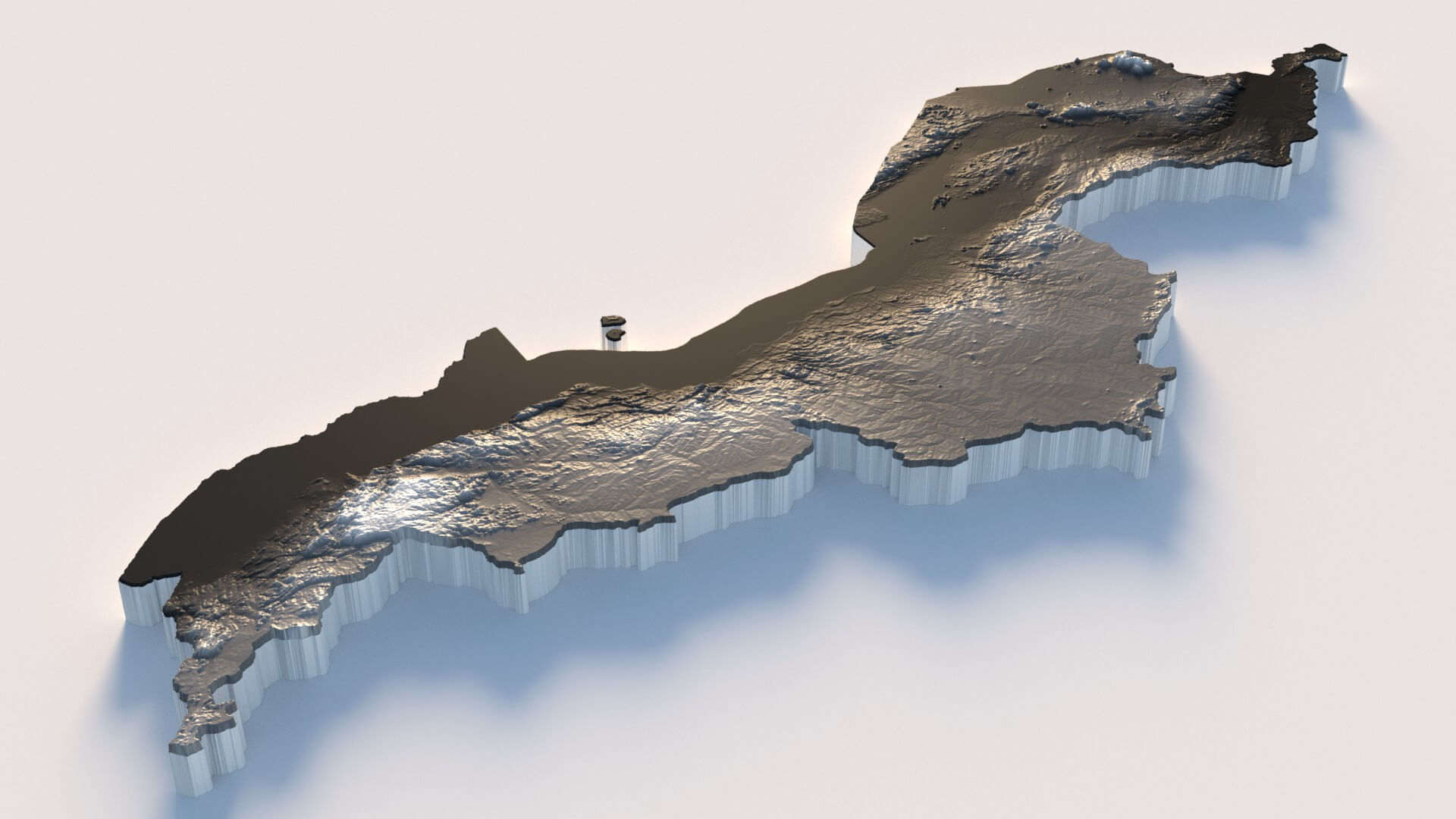 Malawi Terrain Map - 3D Model by 3dstudio