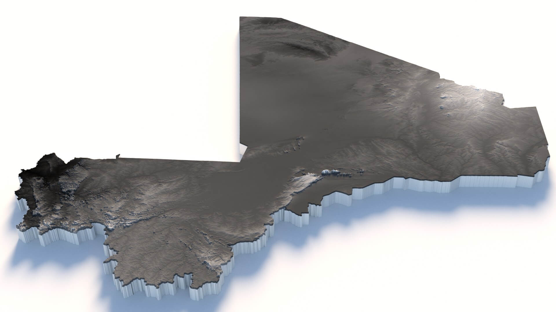 Mali Terrain Map - 3D Model by 3dstudio