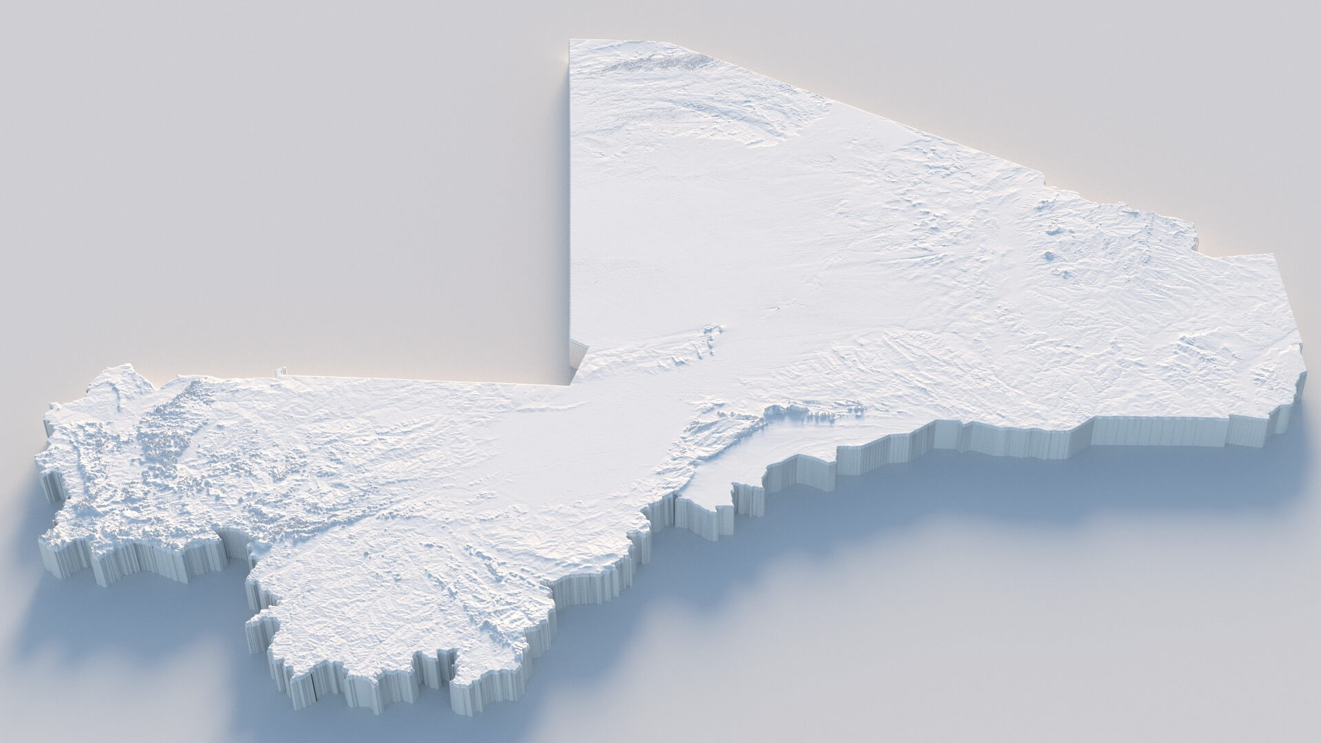 Mali Terrain Map - 3D Model by 3dstudio