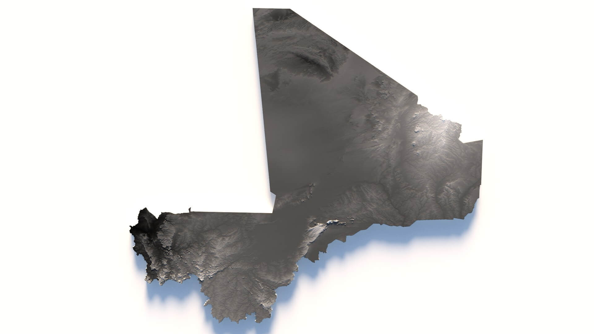 Mali Terrain Map - 3D Model by 3dstudio