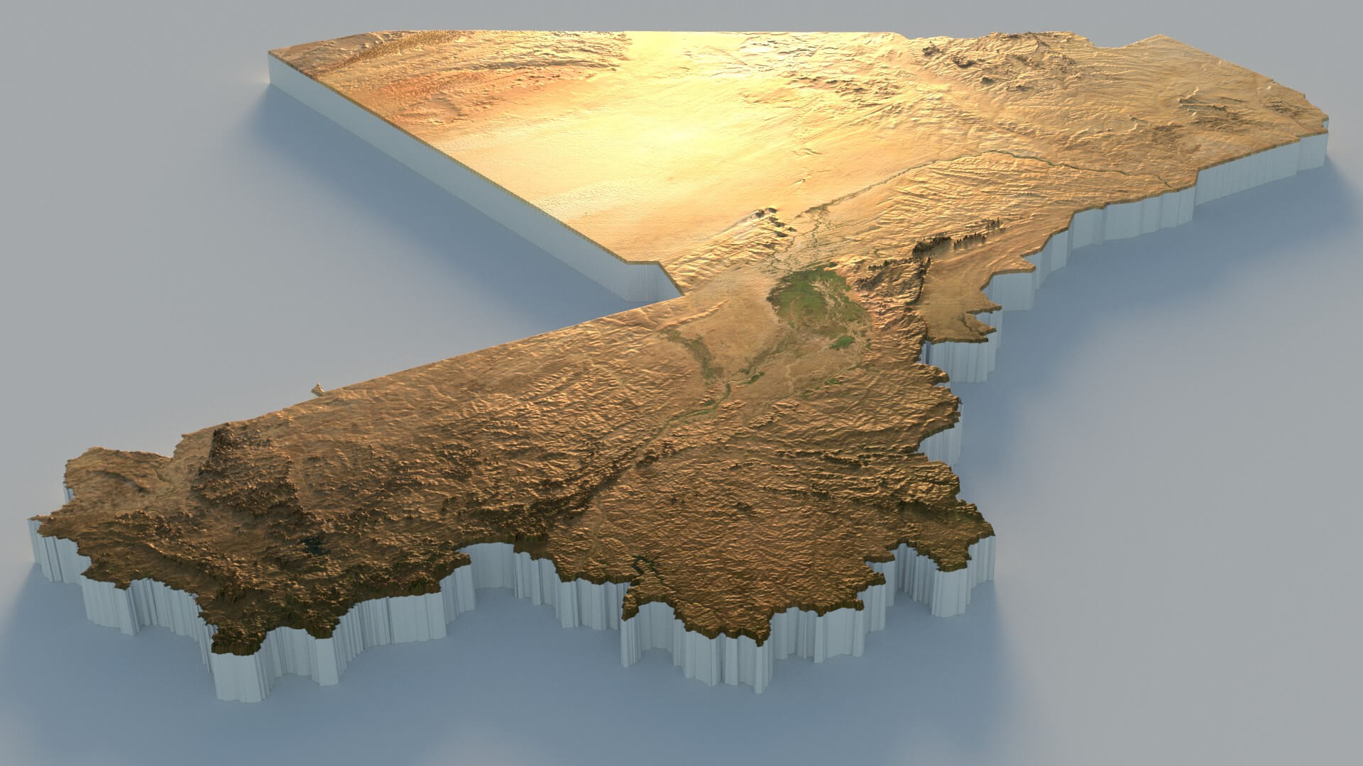 Mali Terrain Map - 3D Model by 3dstudio
