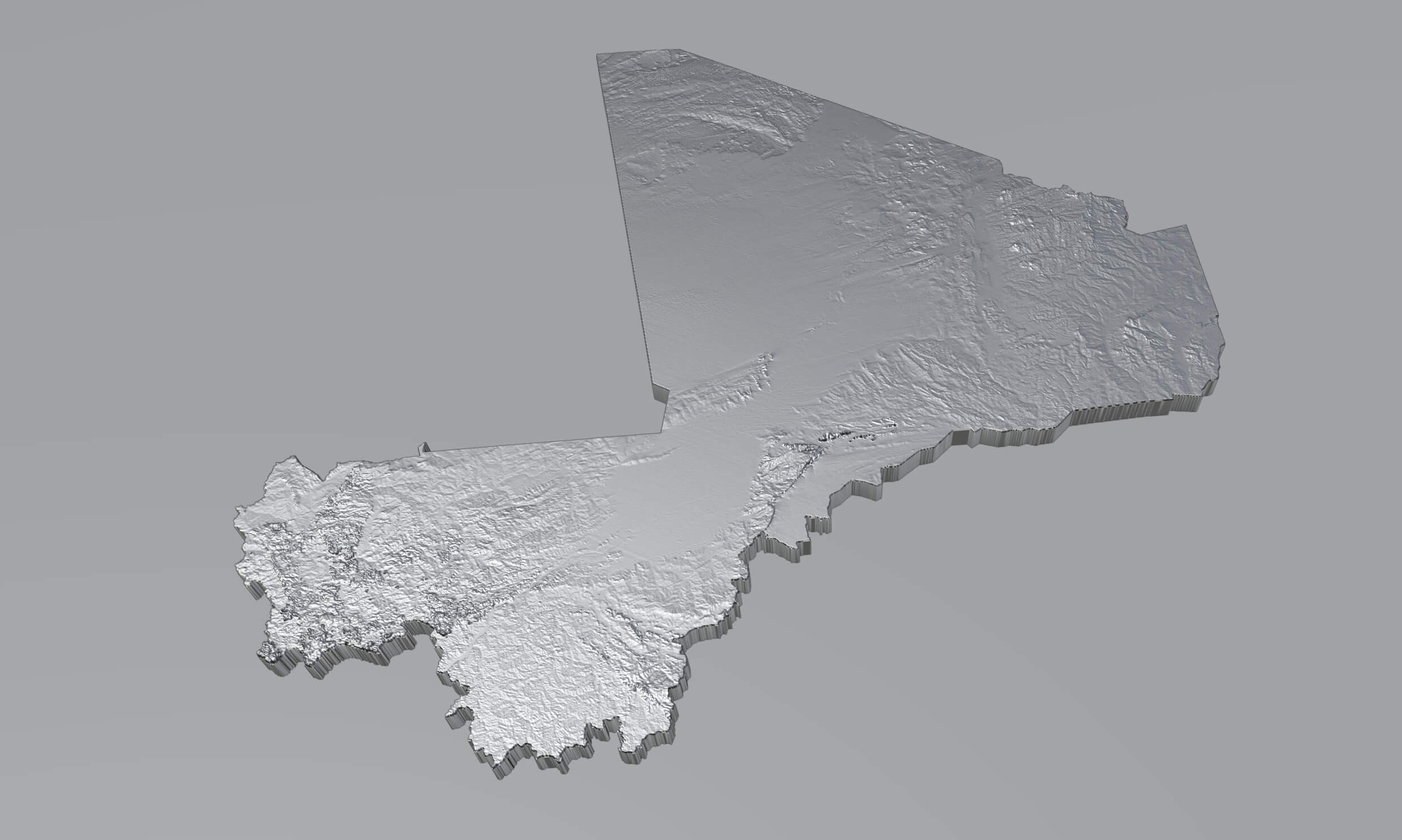 Mali Terrain Map - 3D Model by 3dstudio