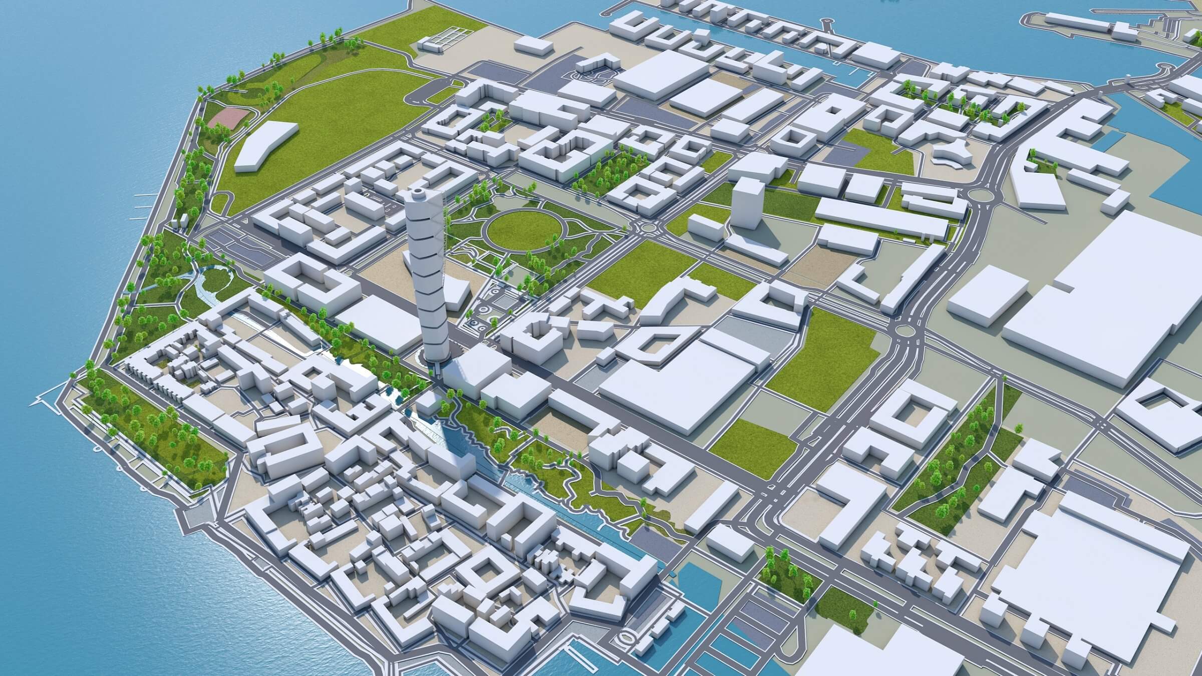 Malmo, Sweden 40km - 3D Model by 3dstudio