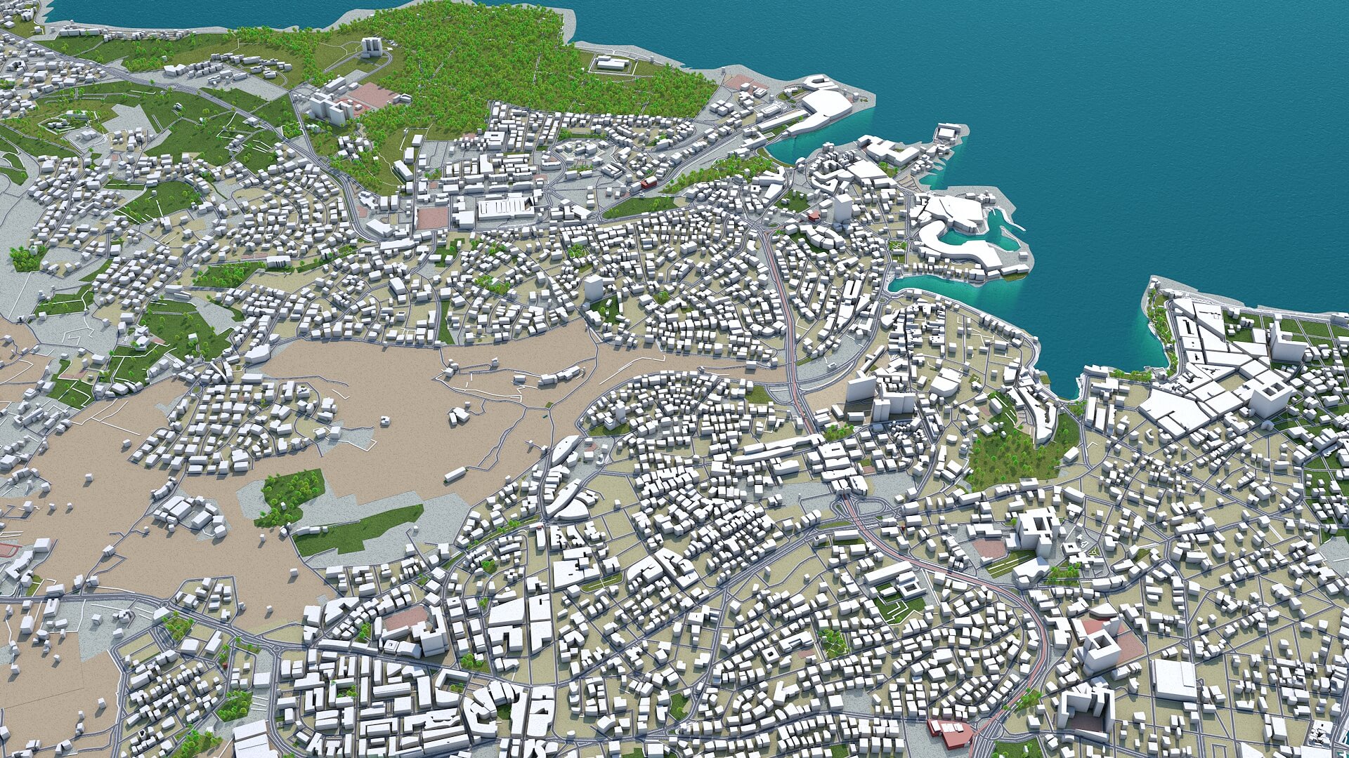 Malta City 50km - 3D Model by 3dstudio