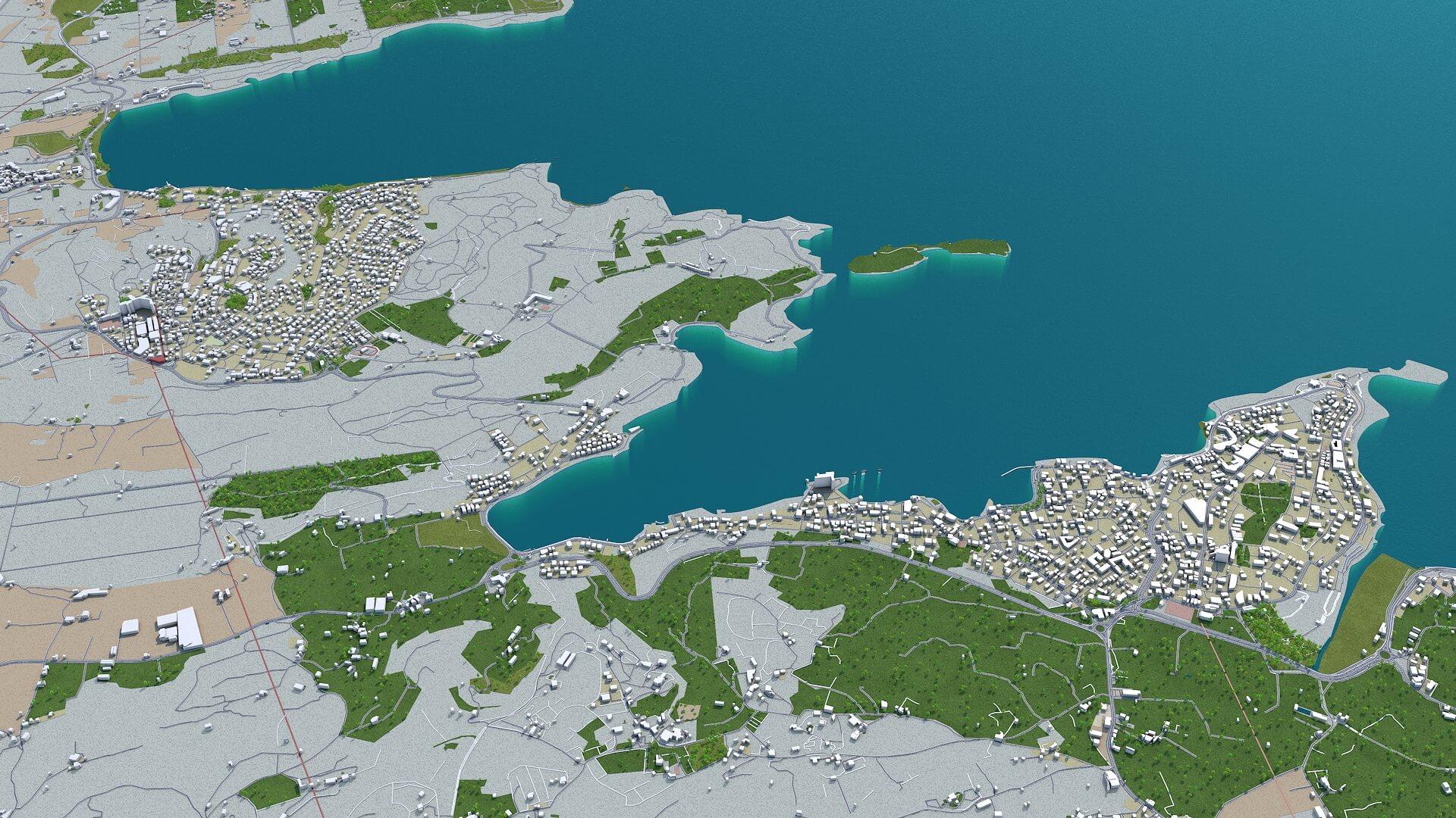 Malta City 50km - 3D Model by 3dstudio