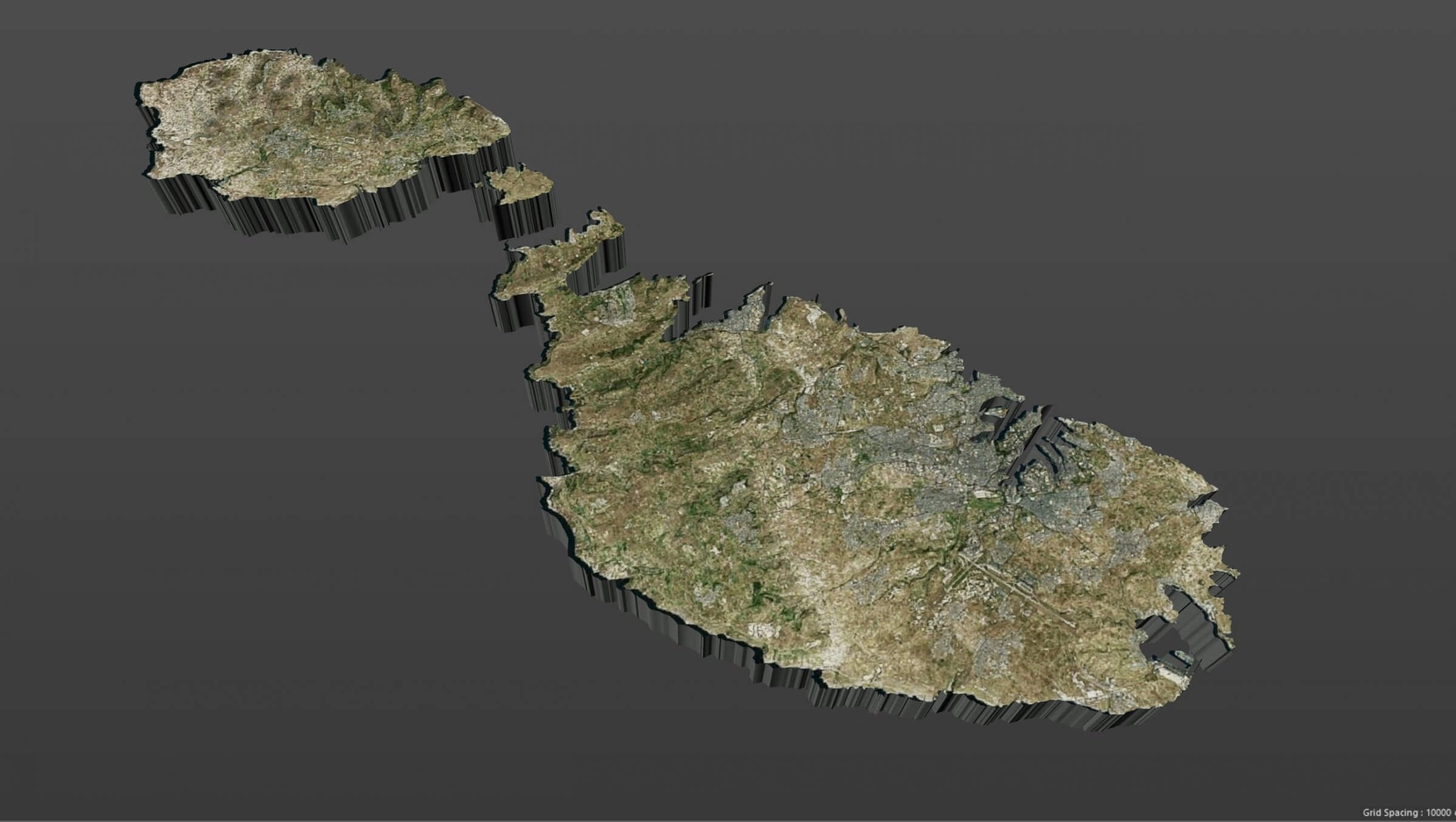 Malta City 50km - 3D Model by 3dstudio