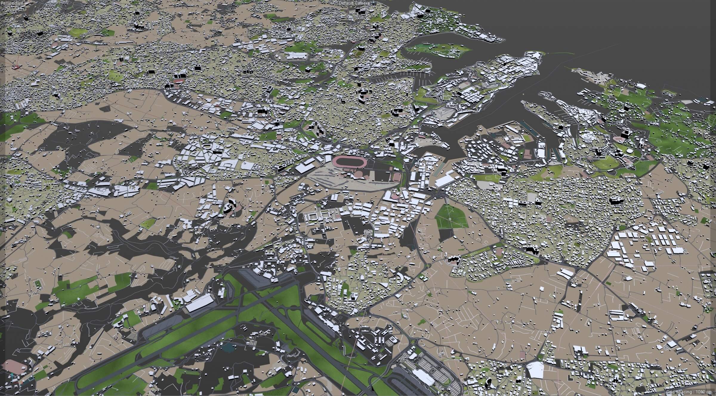 Malta City 50km - 3D Model by 3dstudio