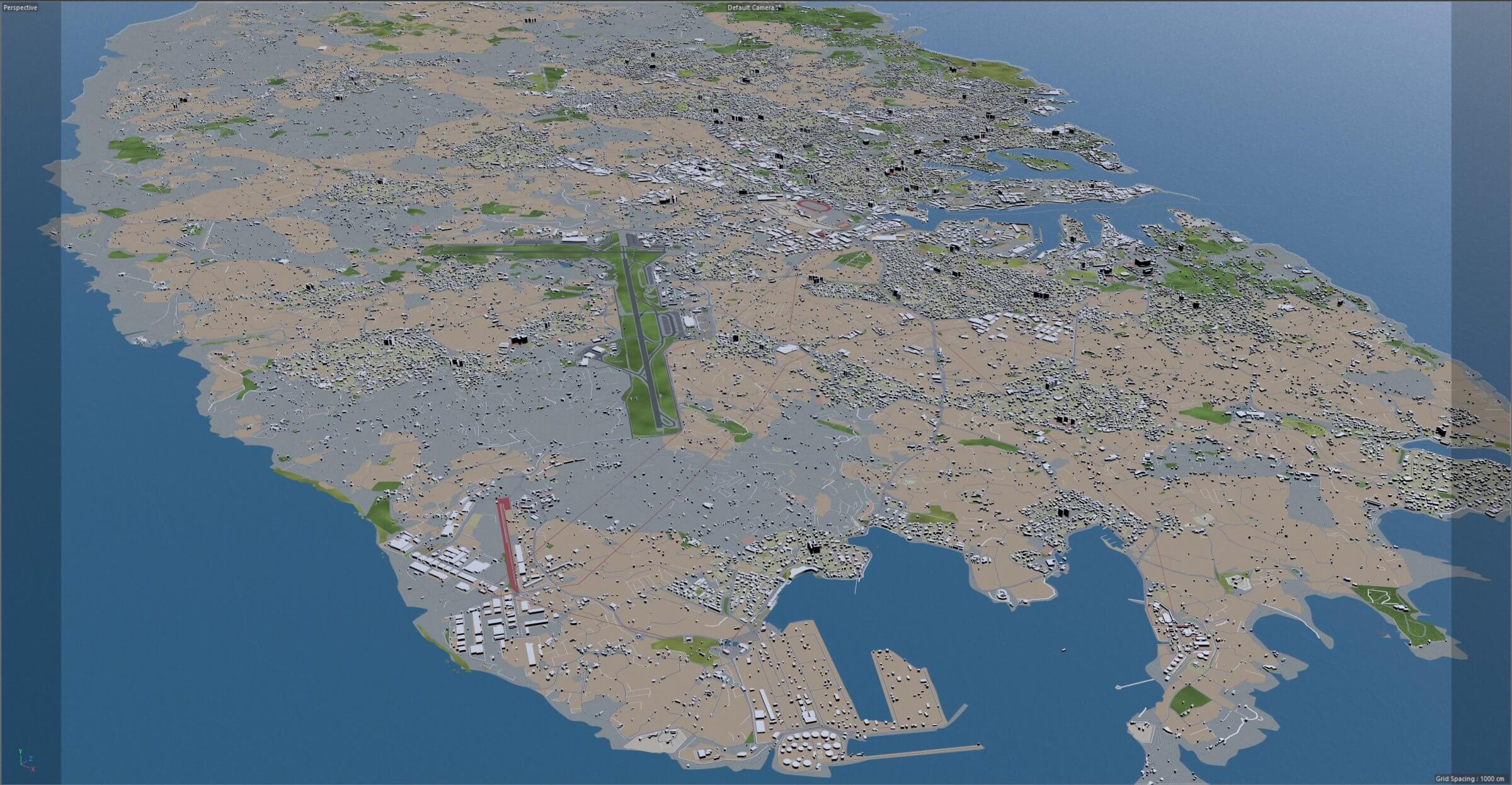 Malta City 50km - 3D Model by 3dstudio