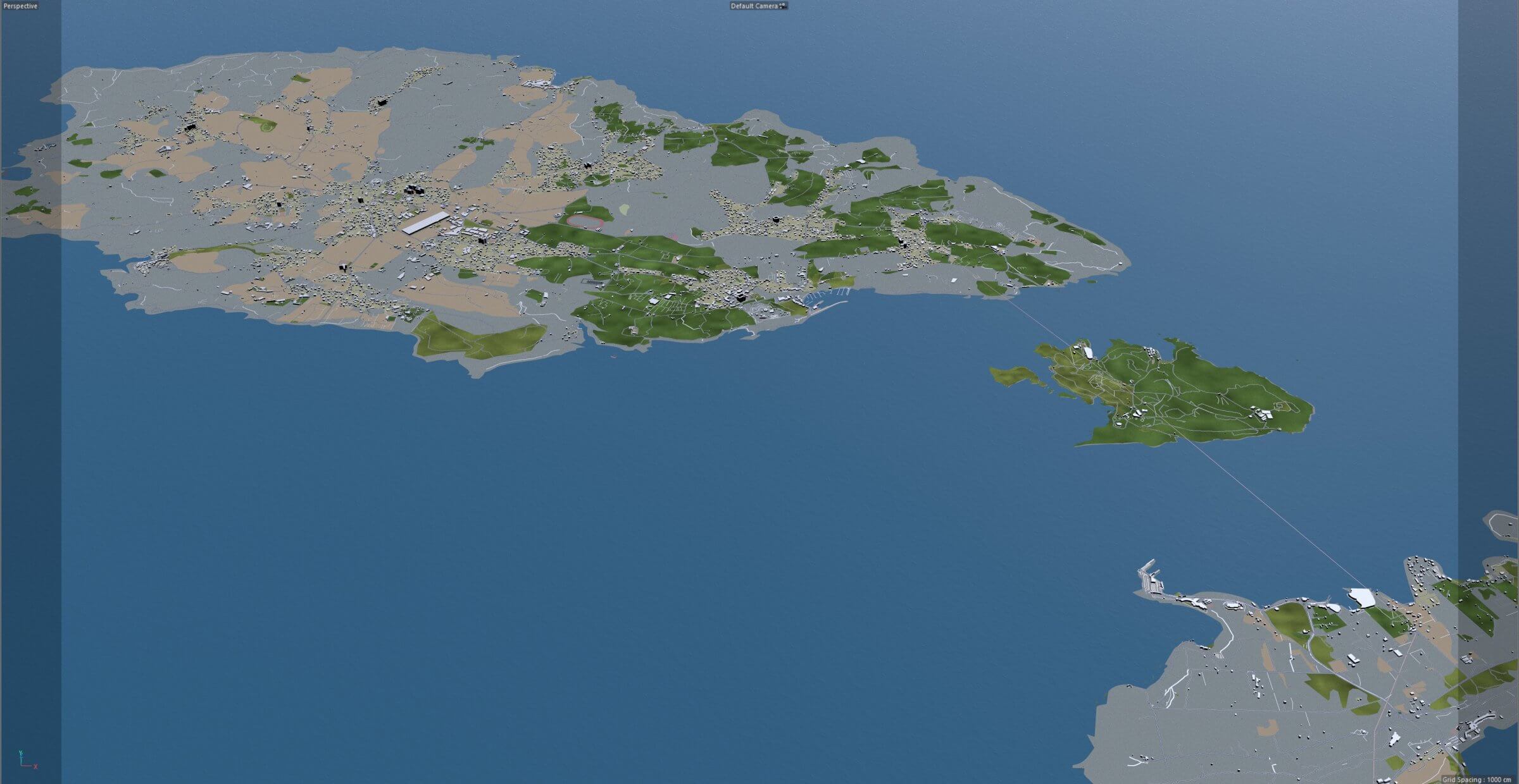 Malta City 50km - 3D Model by 3dstudio