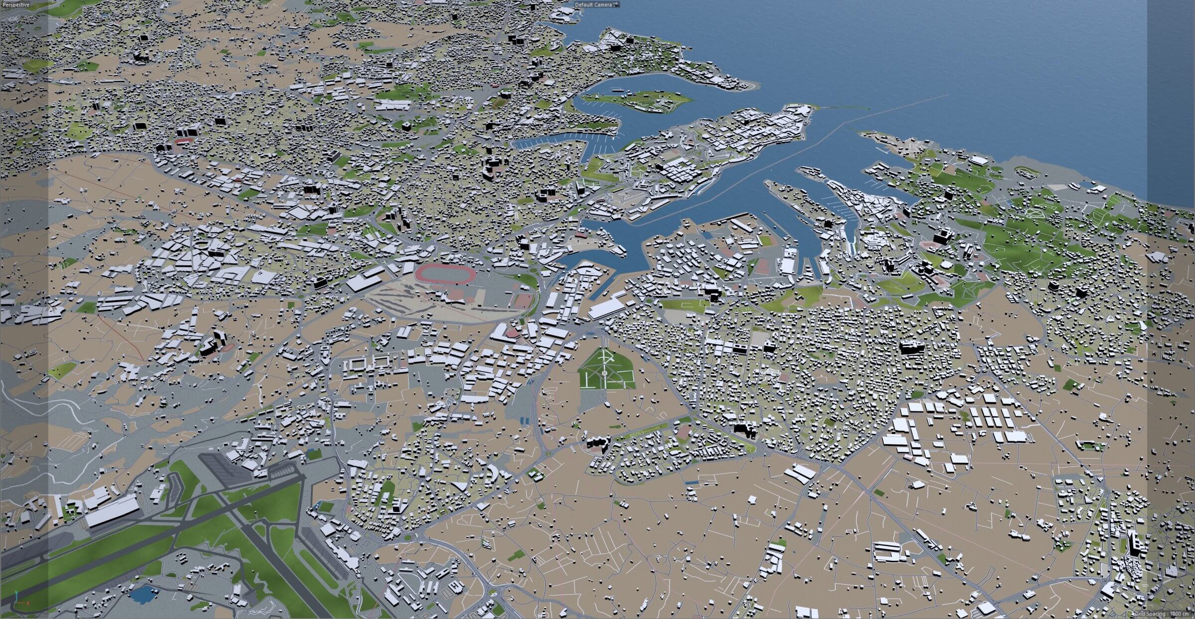 Malta City 50km - 3D Model by 3dstudio