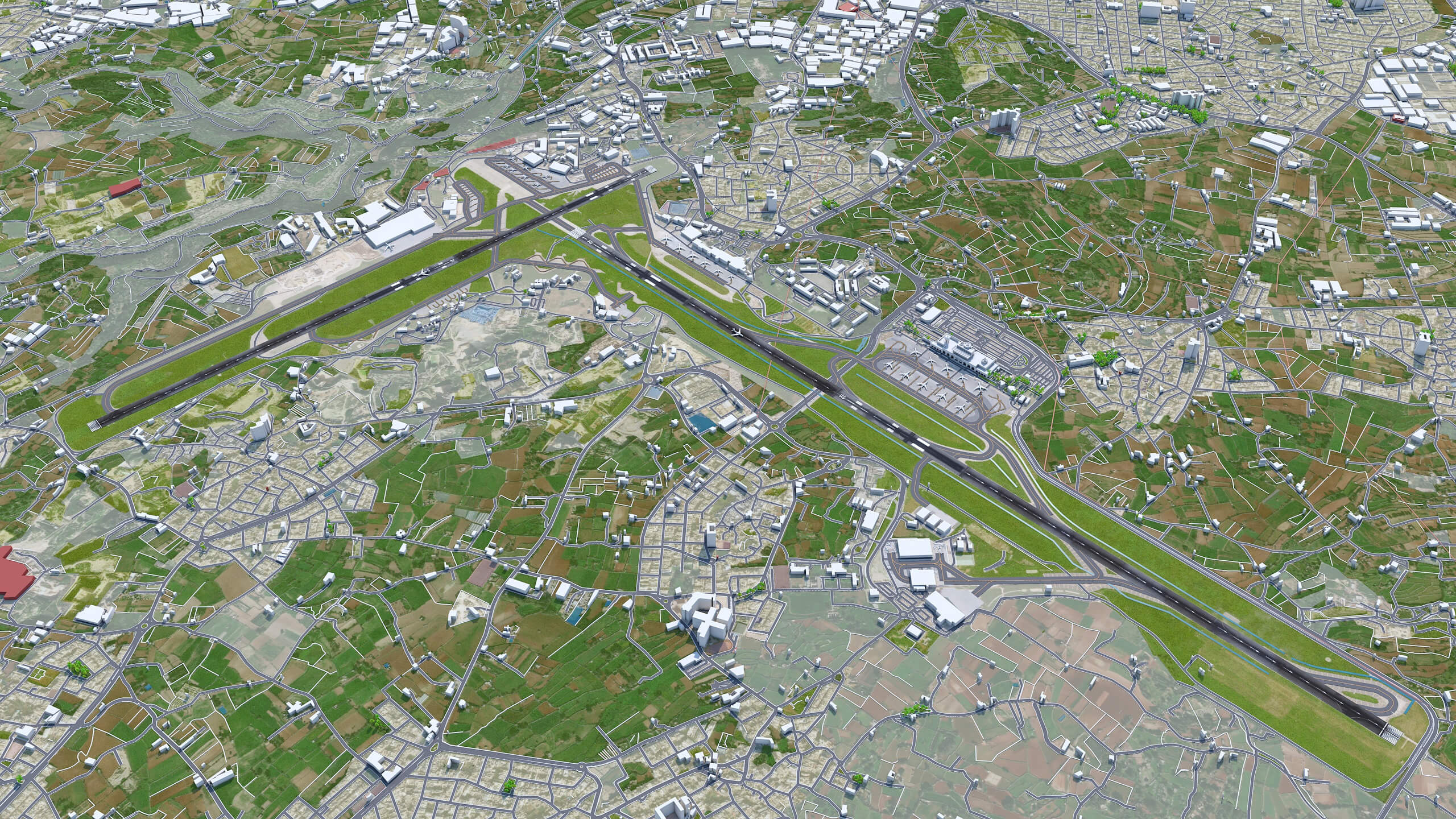 Malta International Airport - 3D Model by 3dstudio