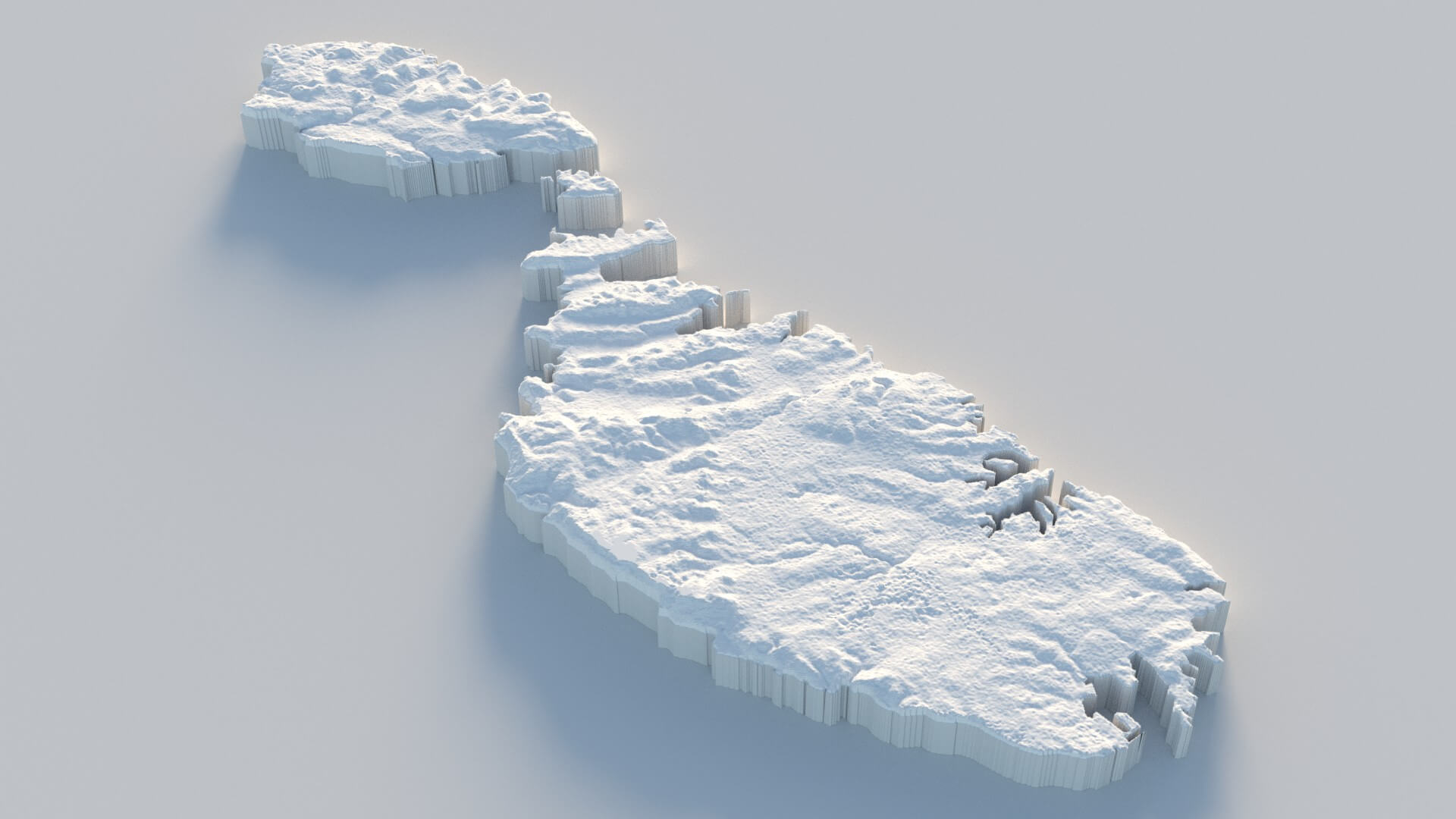 Malta Terrain Map - 3D Model by 3dstudio