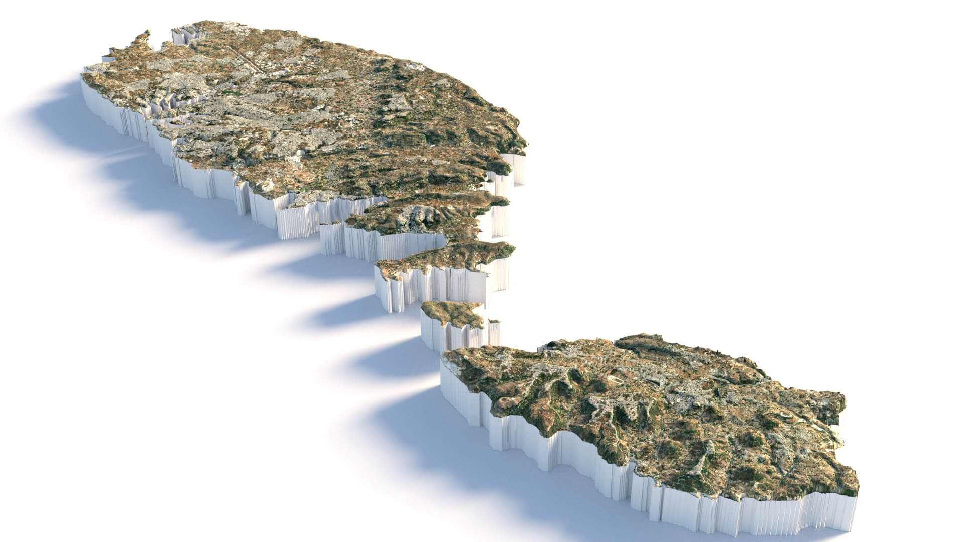 Malta Terrain Map - 3D Model by 3dstudio
