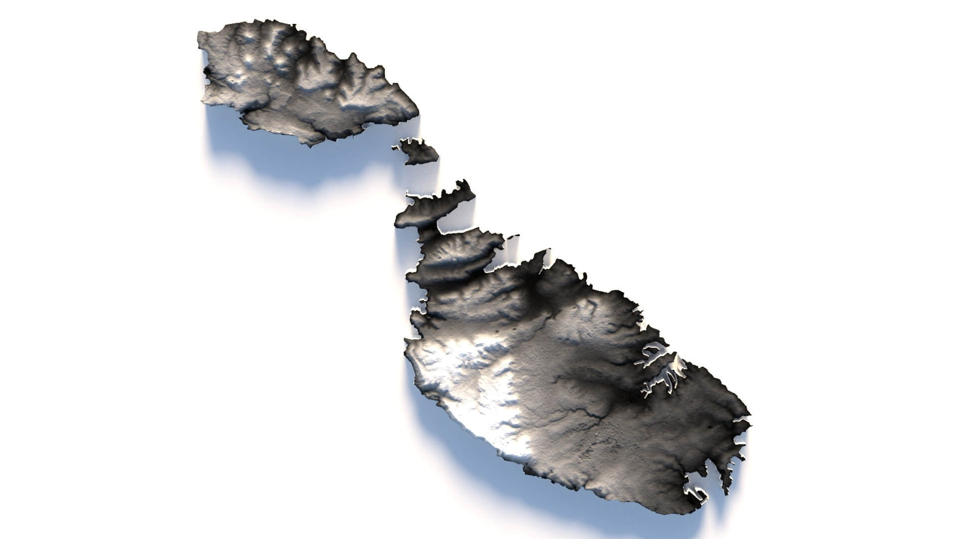 Malta Terrain Map - 3D Model by 3dstudio