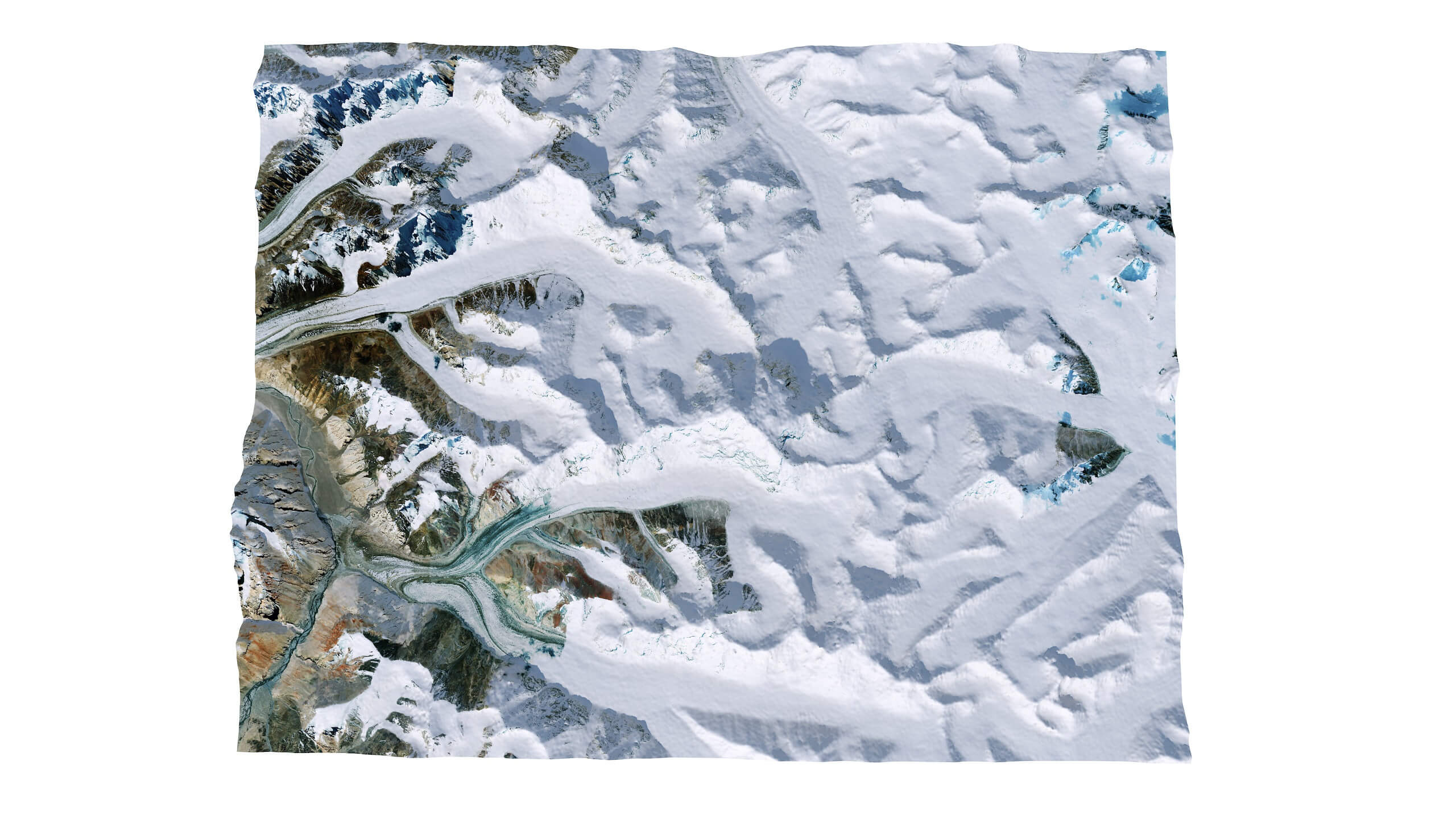 Mamostong Kangri India Terrain 3D Model by 3dstudio