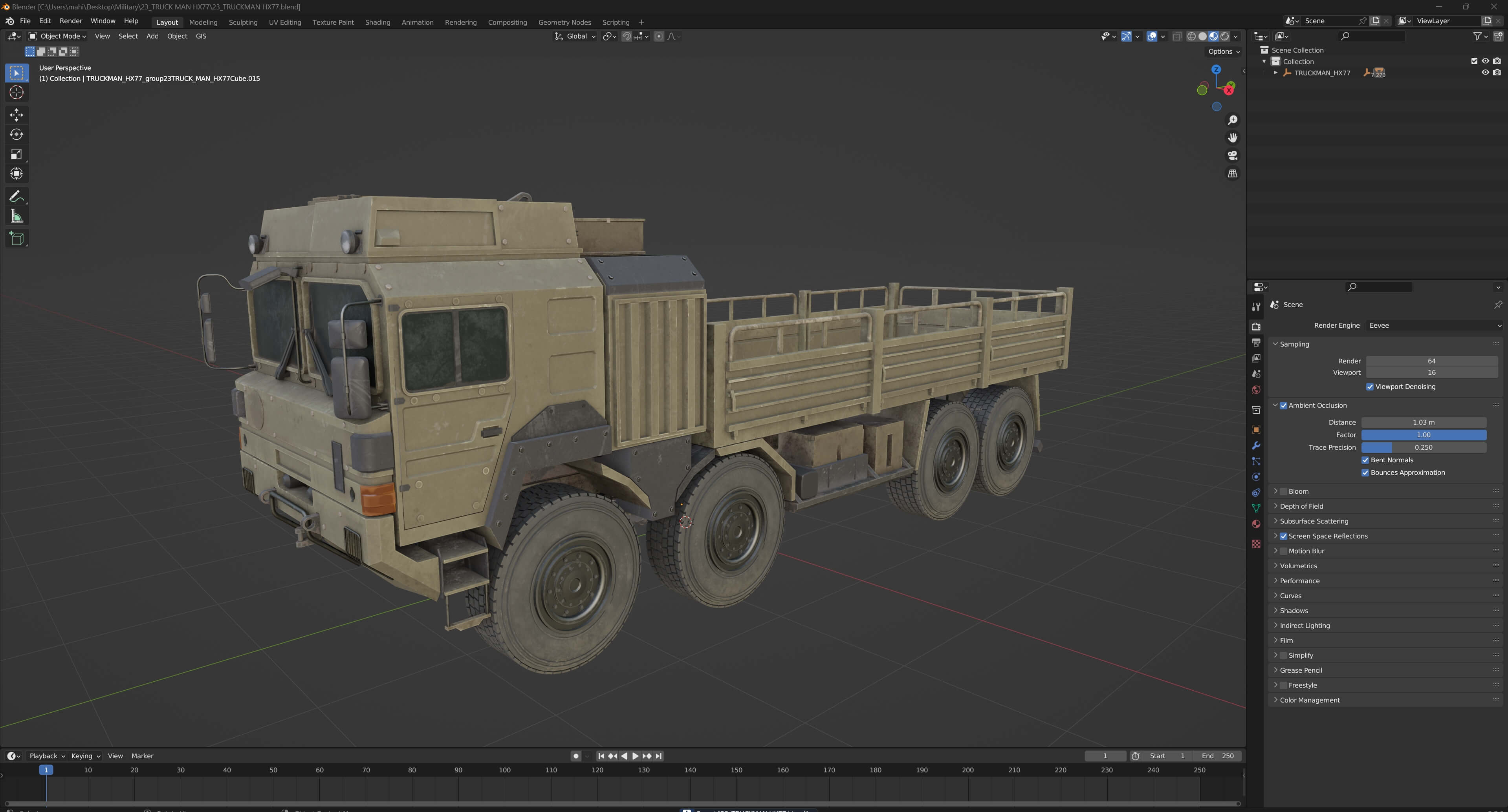 Man HX77 Loader Military Truck Mark IV Female Tank 3D Model by 3dstudio