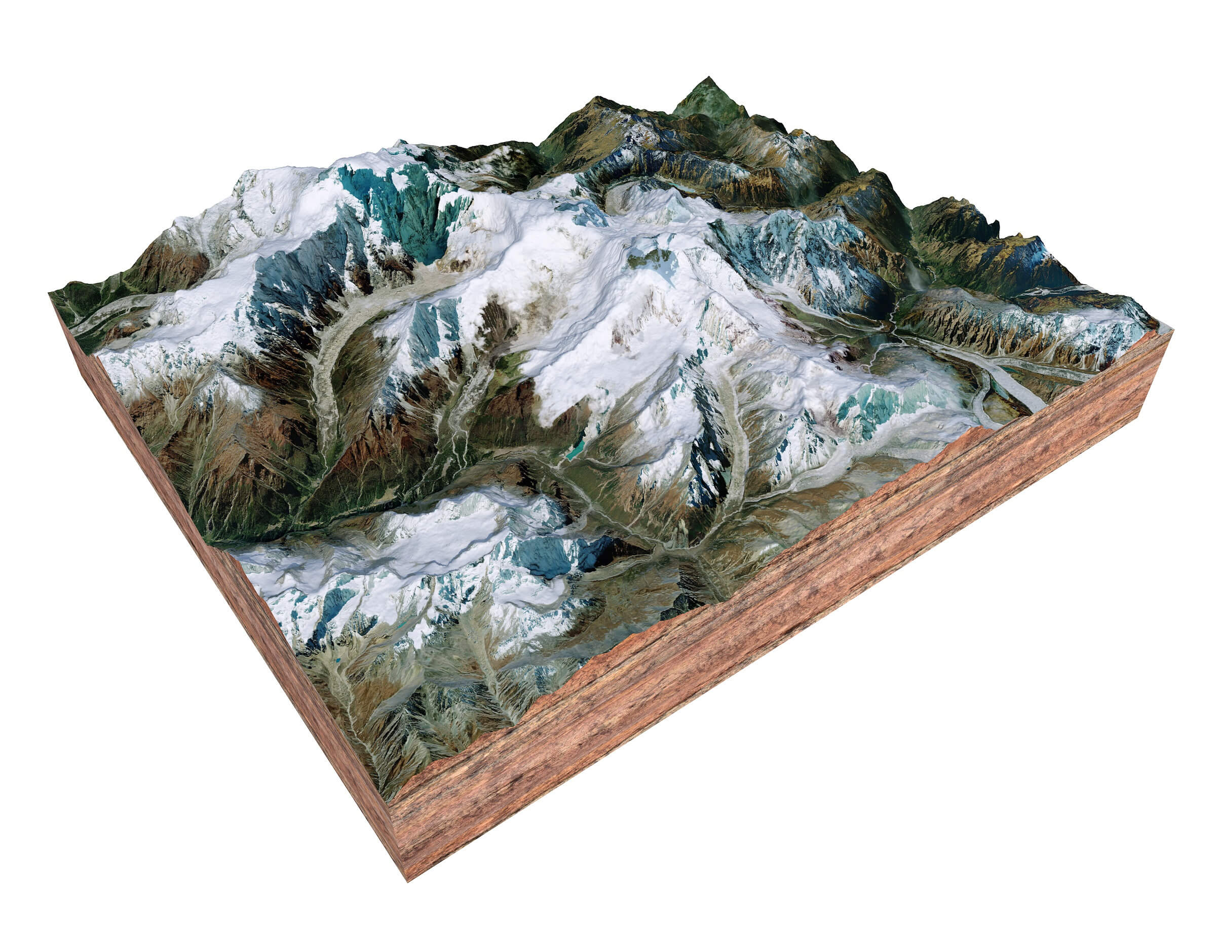 Manaslu Mountain Nepal Terrain 3D Model by 3dstudio