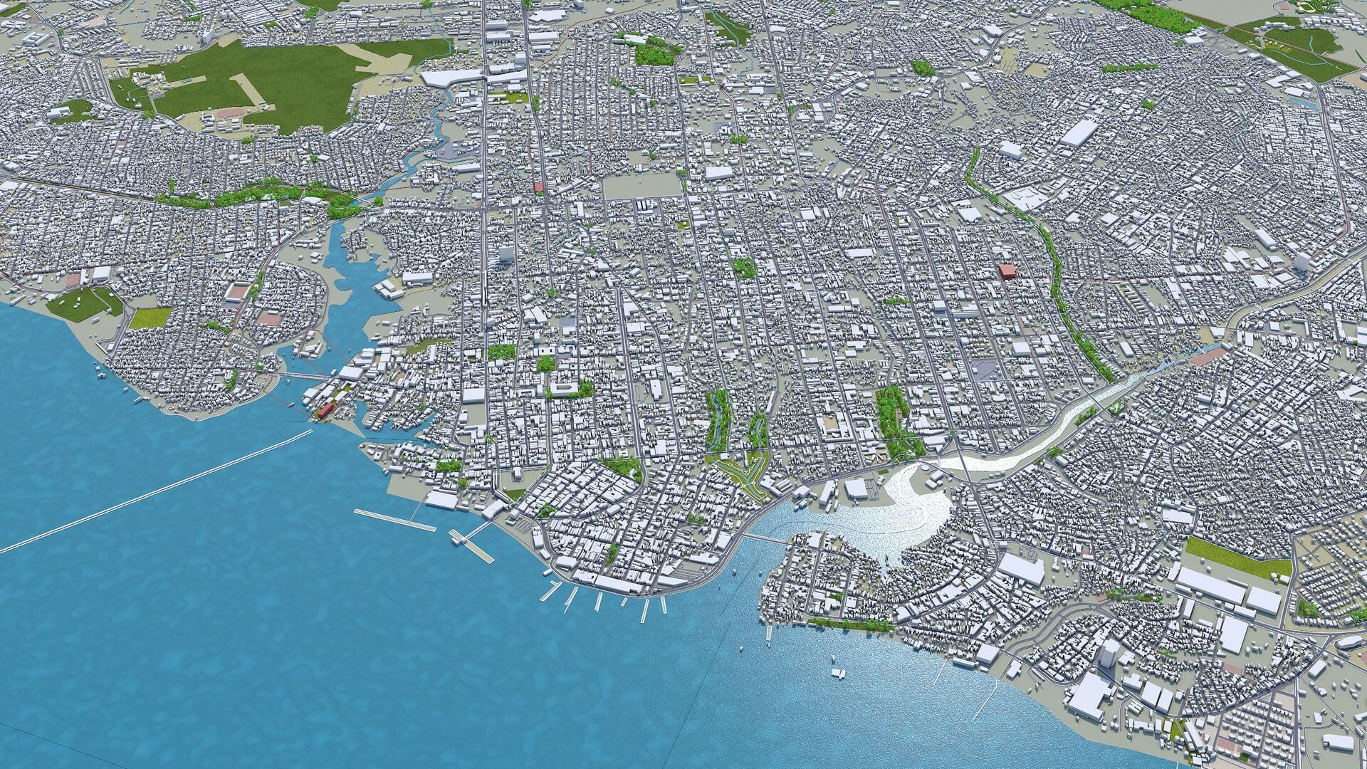 Manaus, Brazil 40km AI - 3D Model by 3dstudio