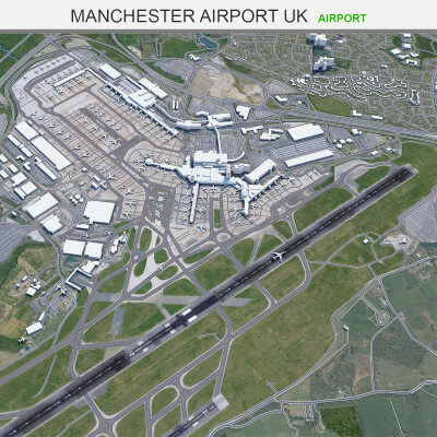 Manchester Airport UK - 3D Model by 3dstudio